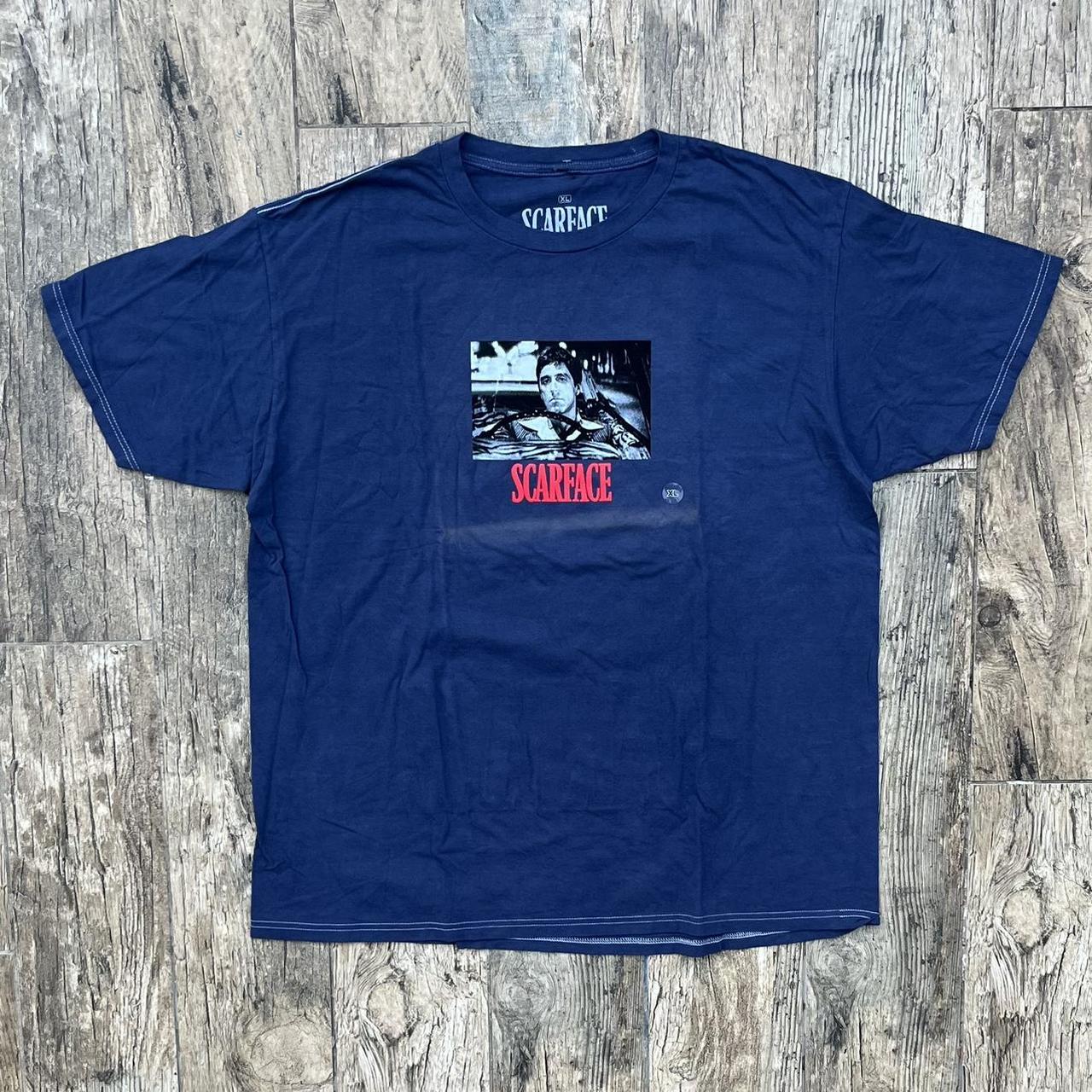 Scarface Movie Promo Graphic Tee - Color: Navy... | Depop