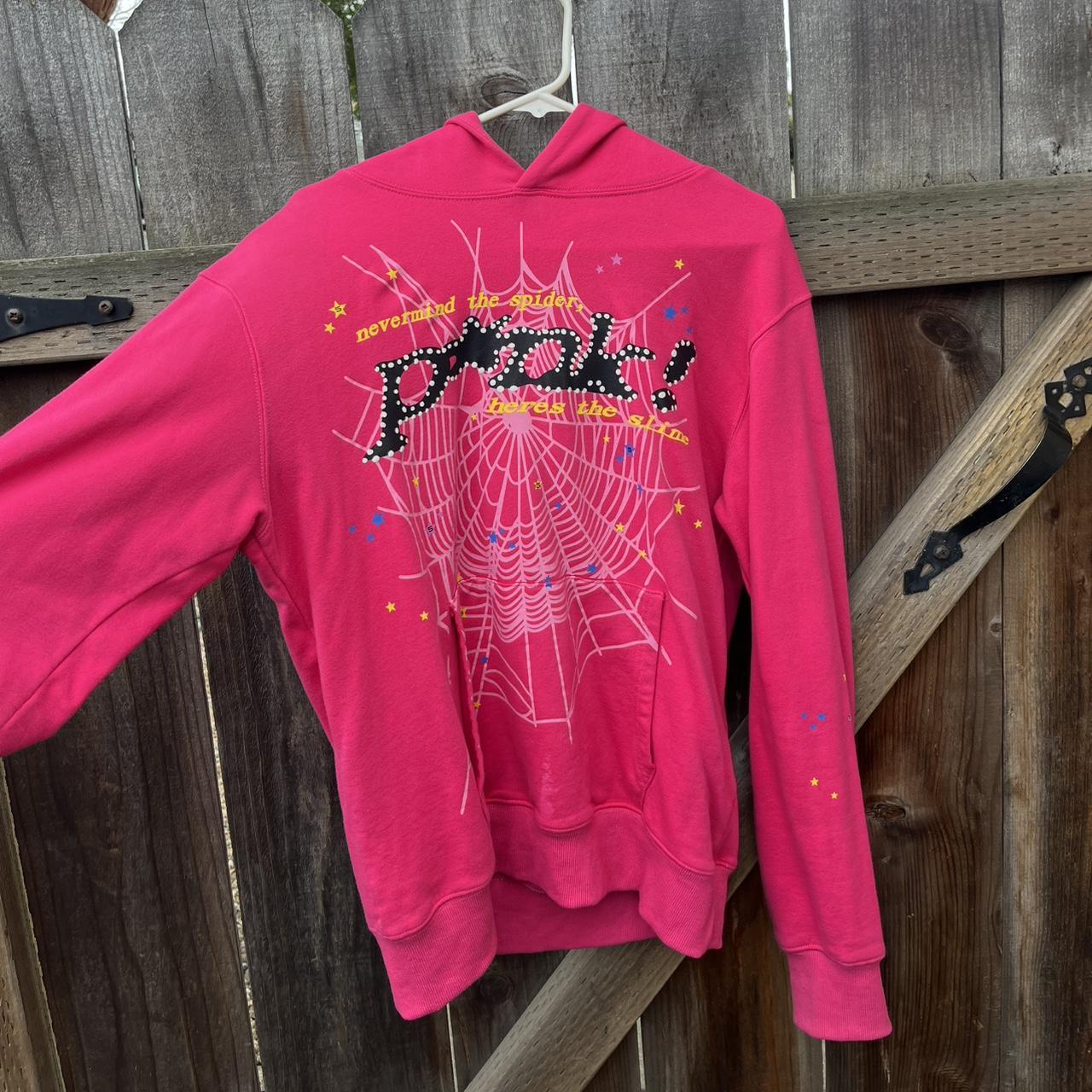 PINK Spider Hoodie Men’s Sz M •lightly worn •next... - Depop
