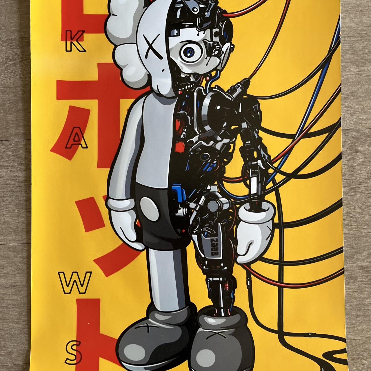 KAWS art print with Japanese lettering - 18x24... - Depop