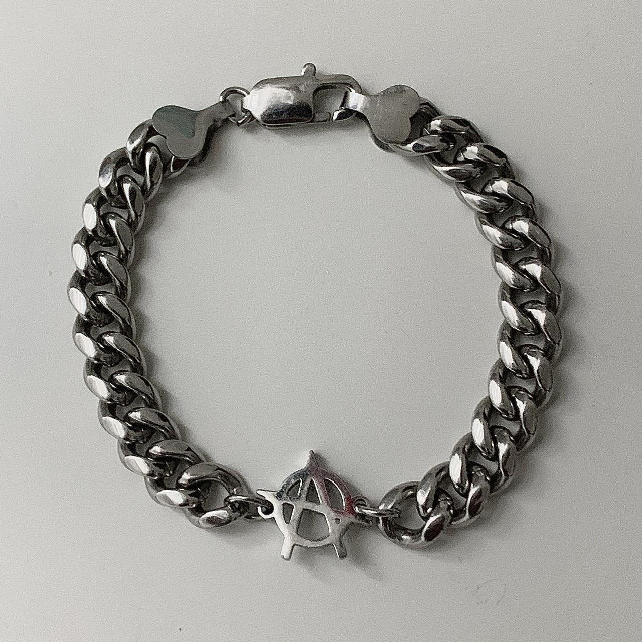 Hard Jewelry Anarchy Cuban Bracelet size: 7 in price... - Depop