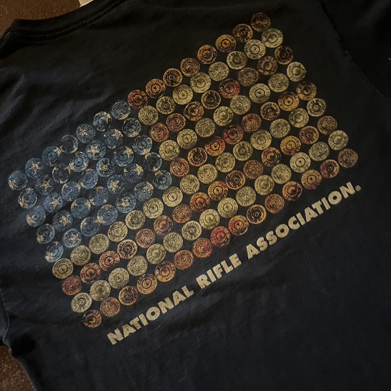 Vintage NRA Bullet Flag Shirt Personal Piece, Open... - Depop