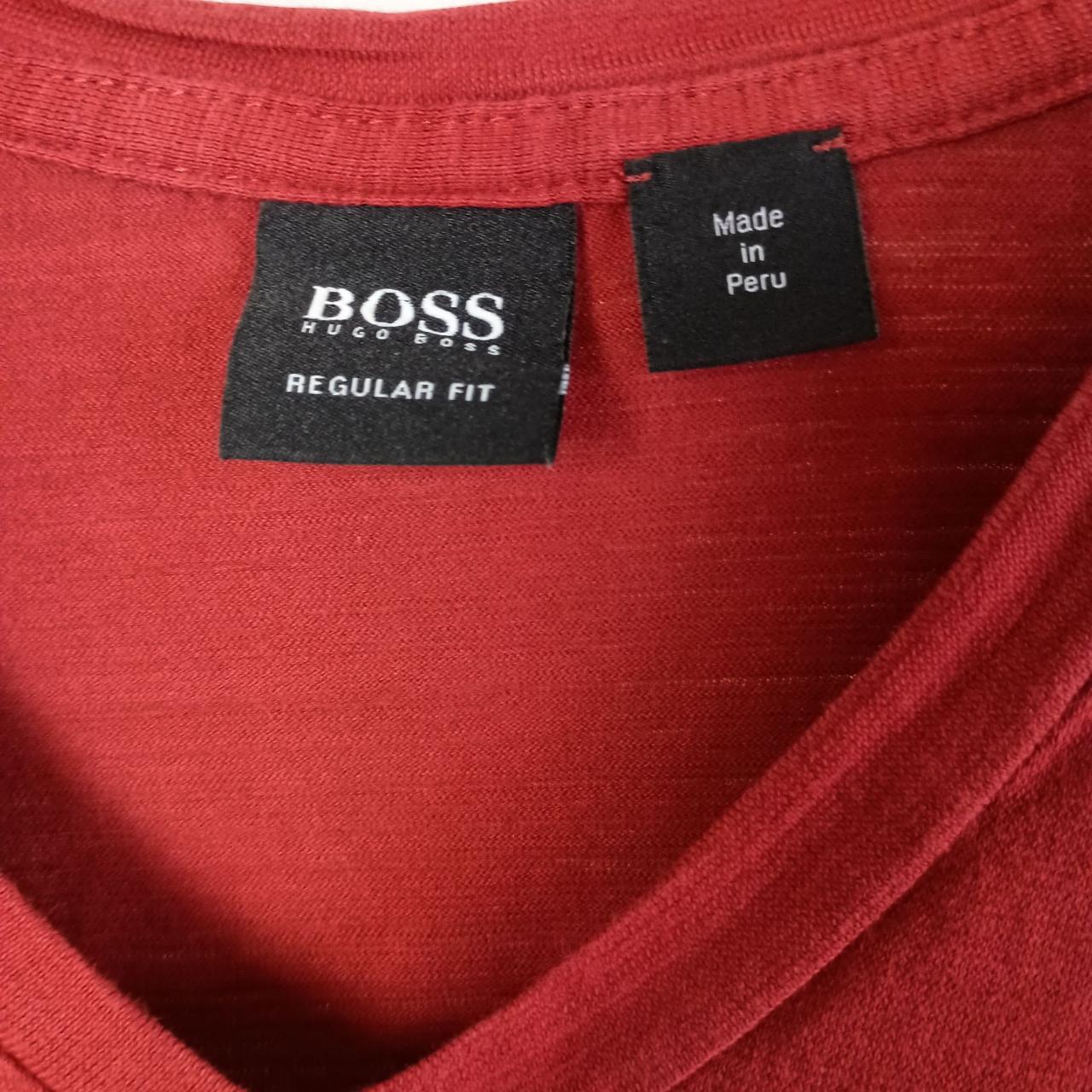 Elevate your wardrobe with the BOSS Hugo Boss V-neck... - Depop