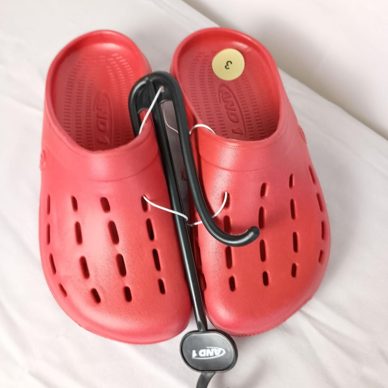 And1 red comfort clogs gender neutral boys girls... - Depop