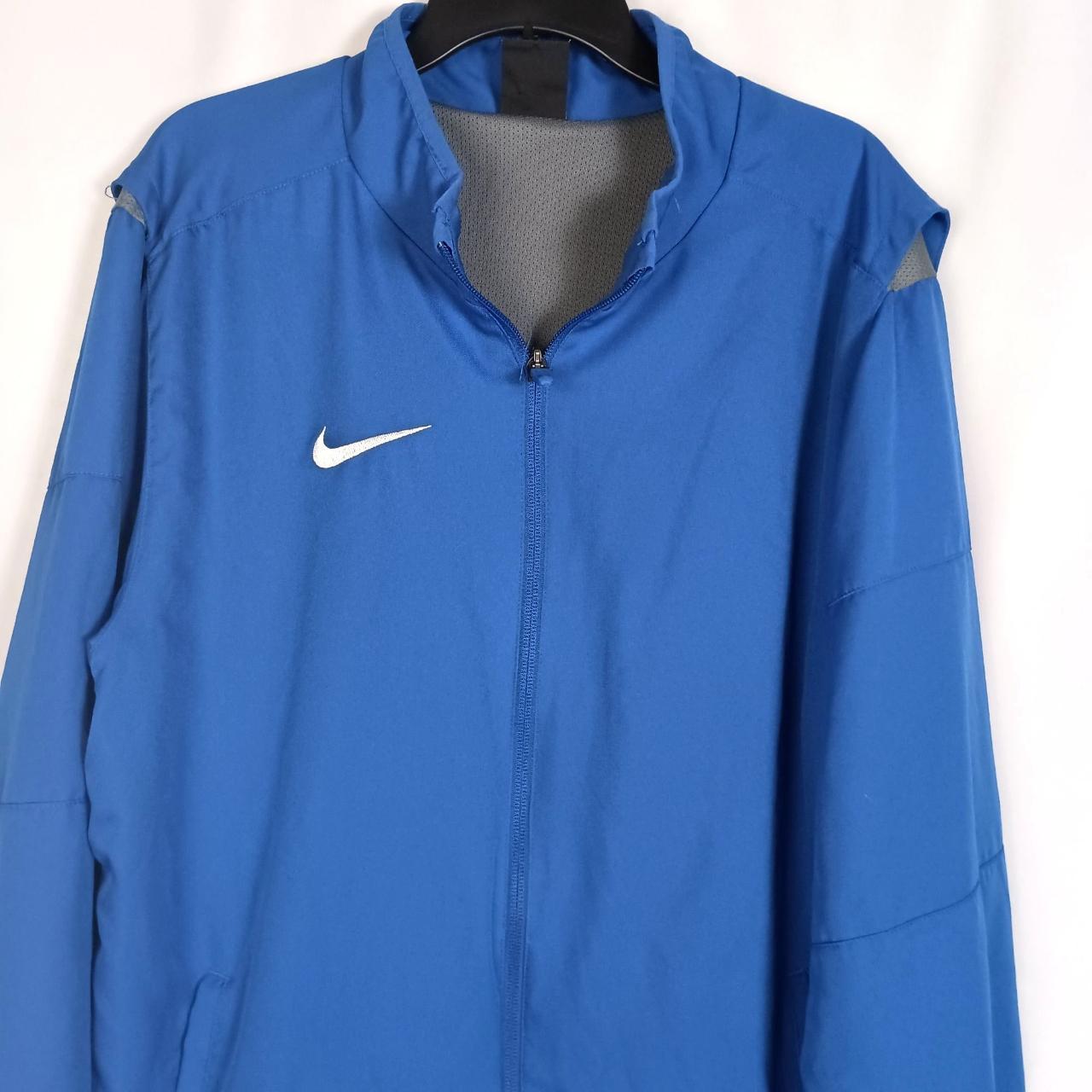Nike Dri-Fit royal blue woven team jacket full zip... - Depop