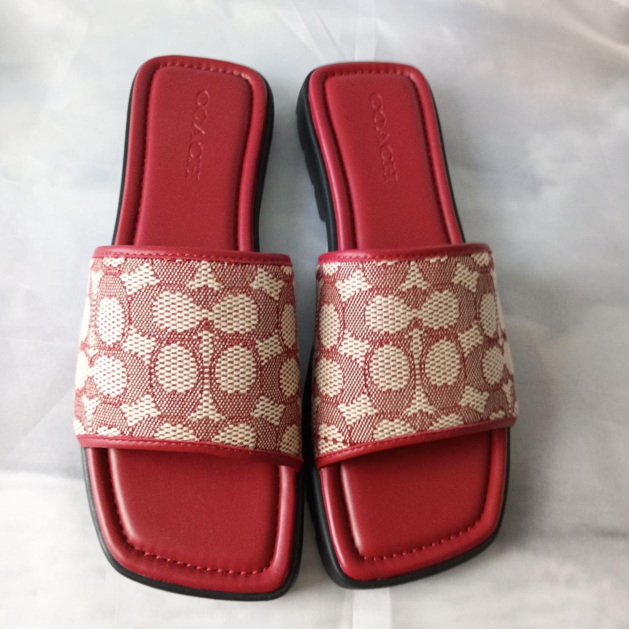 Coach Florence Ruby Signature Leather Jacquard... | Depop