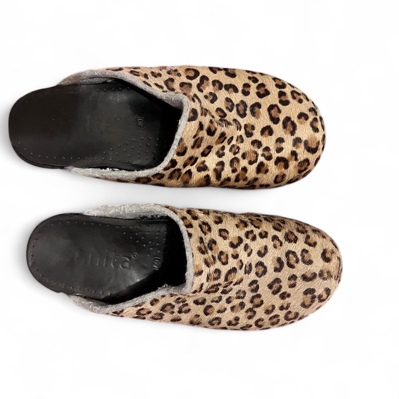 Cutest leopard print clogs! Brand is sanita, fits... | Depop