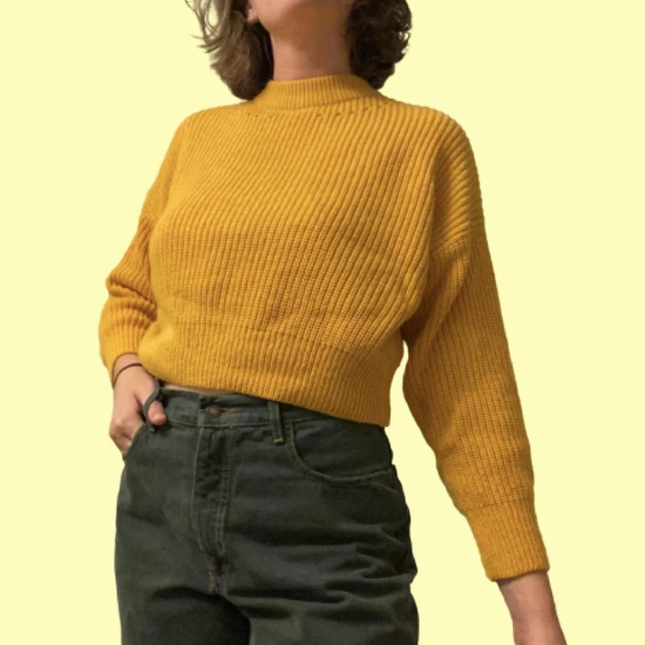 Topshop Women's Yellow Jumper | Depop