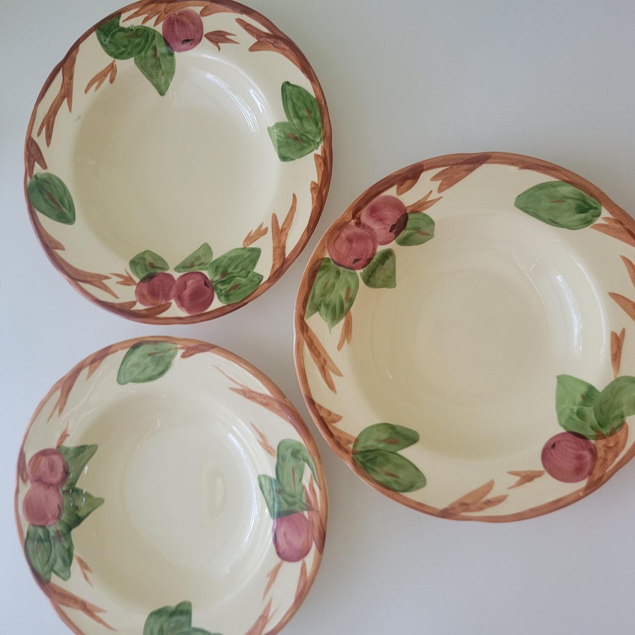 Franciscan Ware Apple Pattern Ceramic Rimmed Soup... | Depop