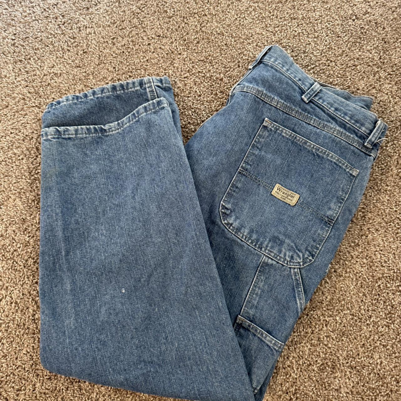 Vintage wrangler carpenter jeans 38x30 | Depop
