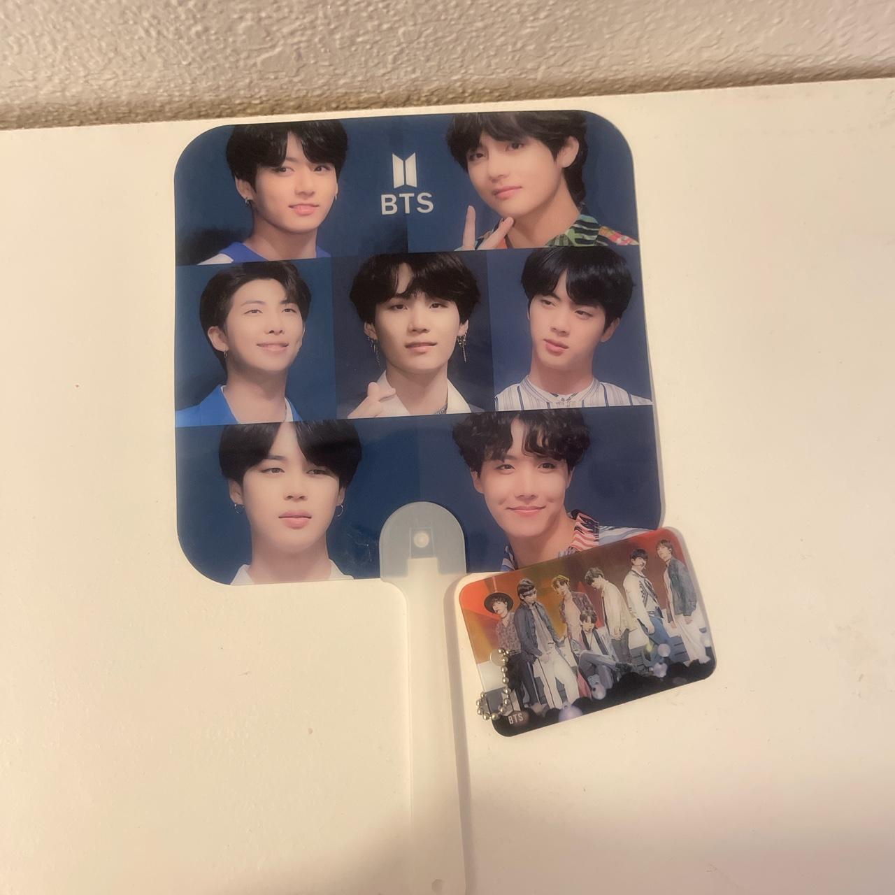 BTS plastic Fan and card Keychain Comes together - Depop