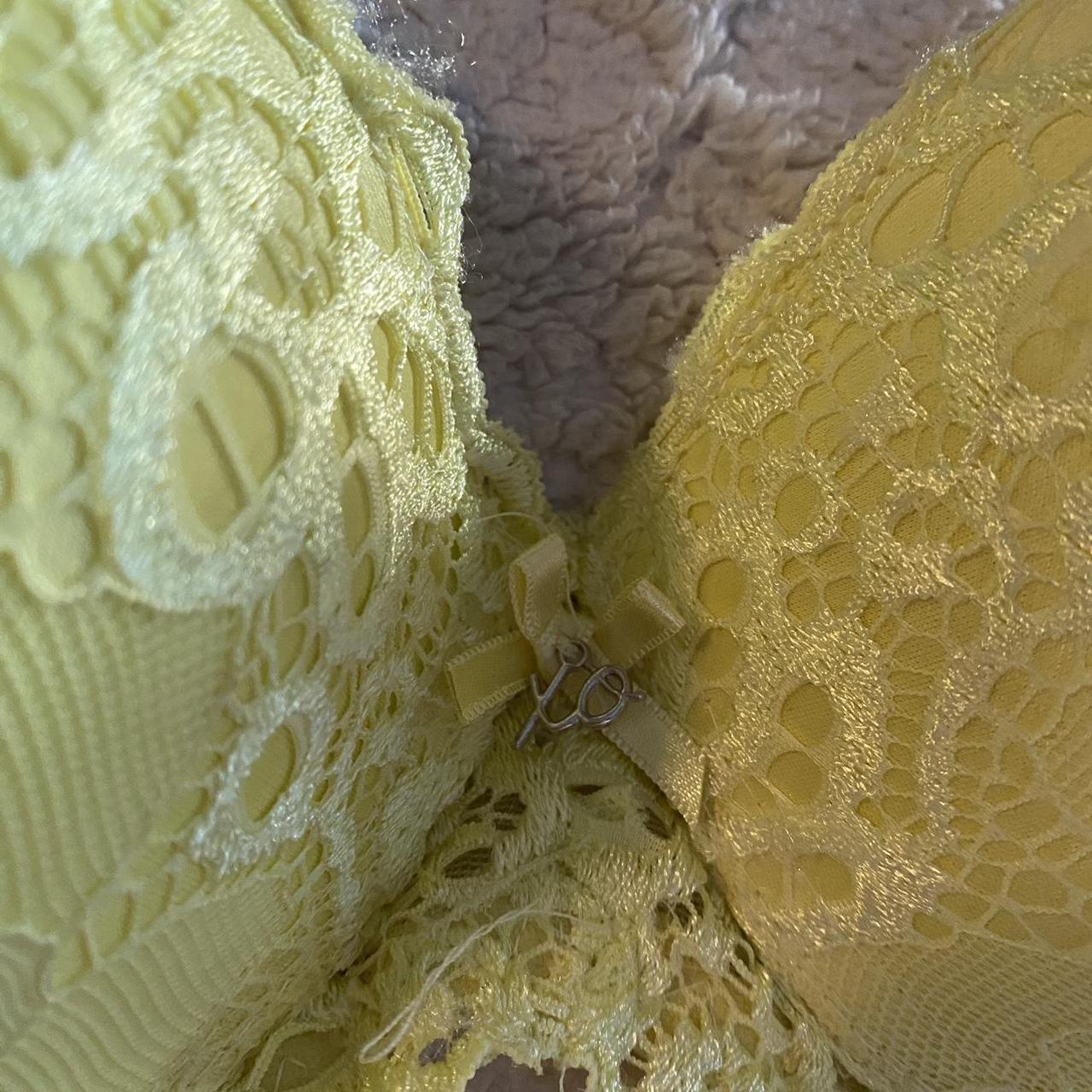YELLOW PUSH UP BRA super push up! in great... - Depop