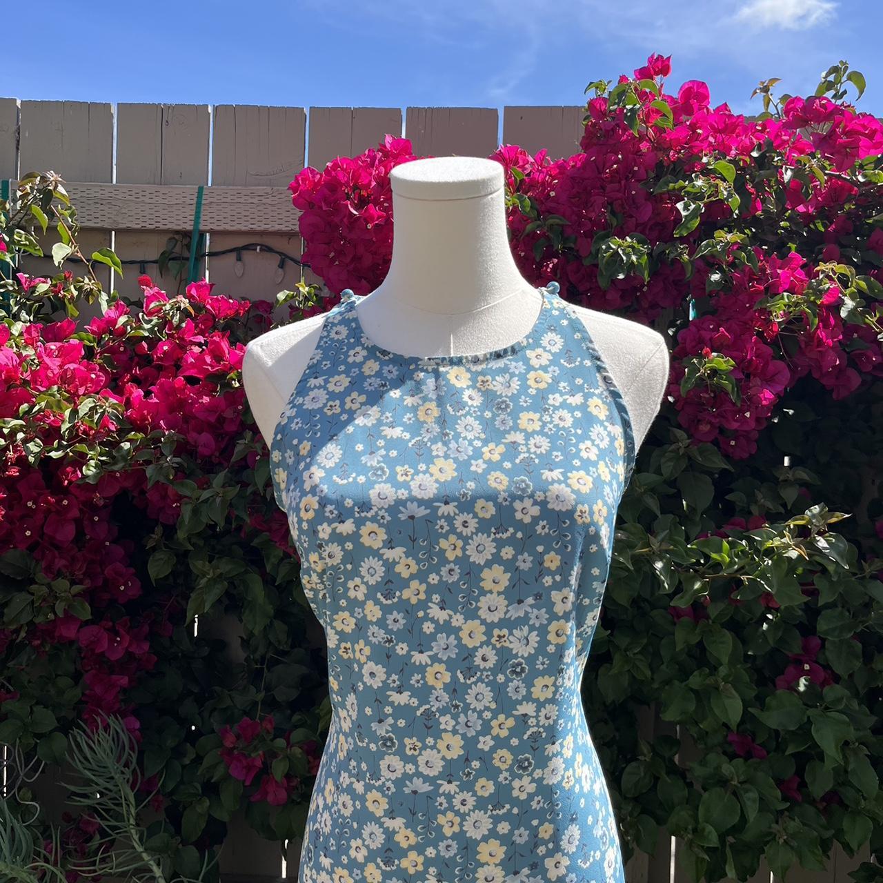 Super cute blue floral sundress for summer. High... - Depop