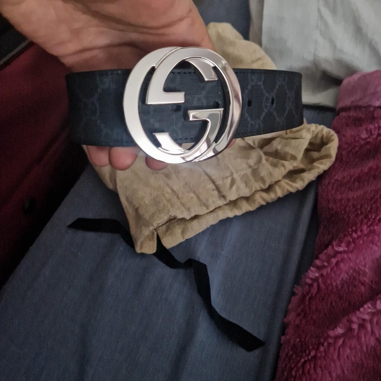 MEN GUCCI BELT NEVER WORN SIZE 90 - 100 CM BOUGHT... - Depop