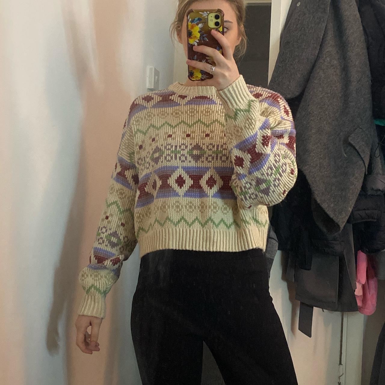 Pull and bear Aztec vintage style jumper Worn twice... - Depop