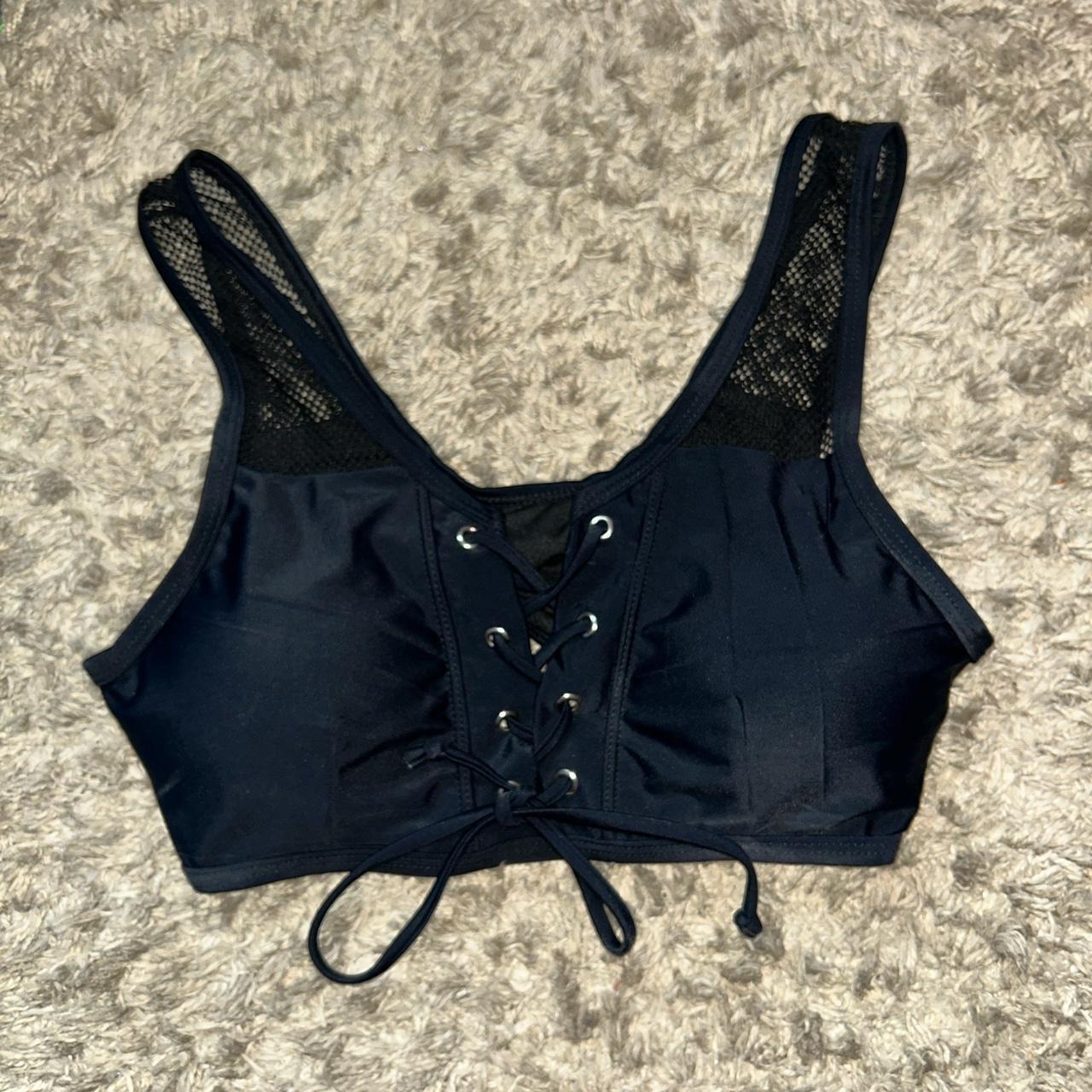 Features a fishnet panels on the straps and lace-up... | Depop
