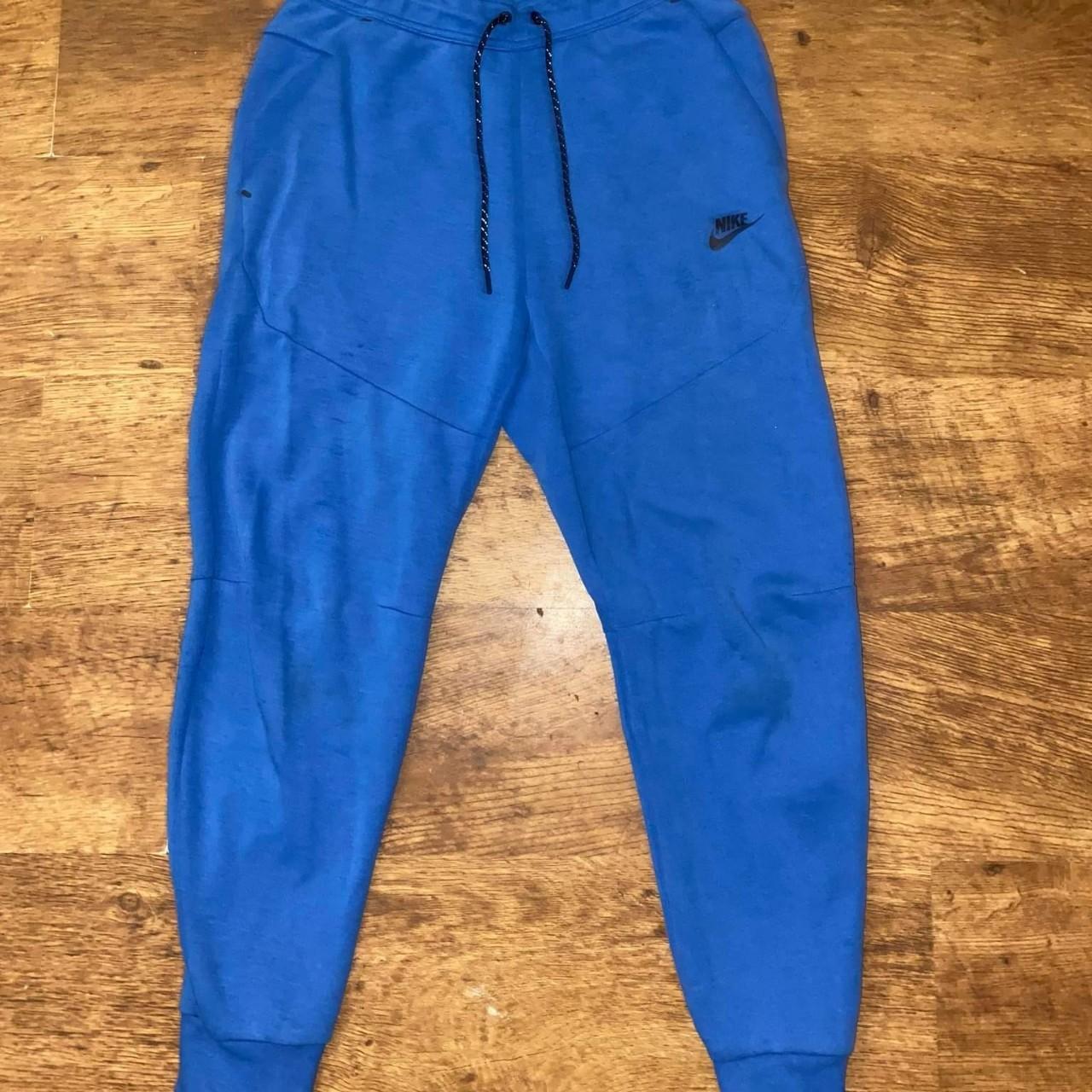 - signal blue old season nike tech fleece joggers... - Depop