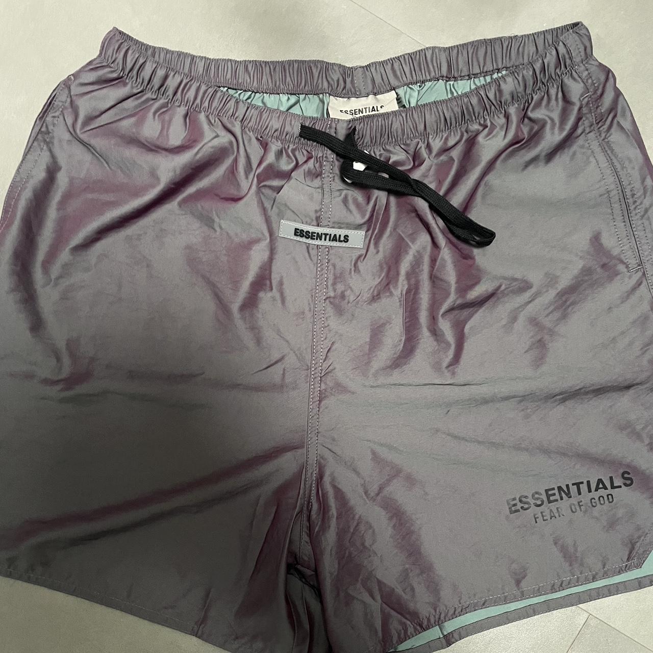 Iridescent FOG Essentials shorts Draw string,... - Depop