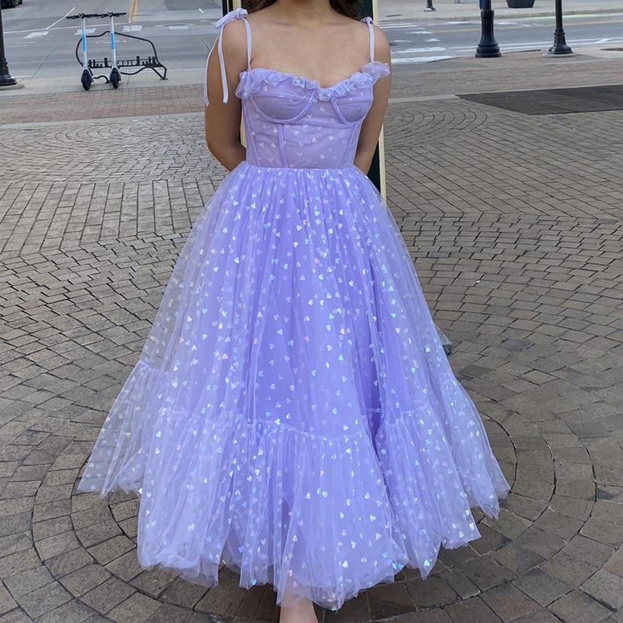 authentic teuta matoshi “lavender hearty dress,”... - Depop