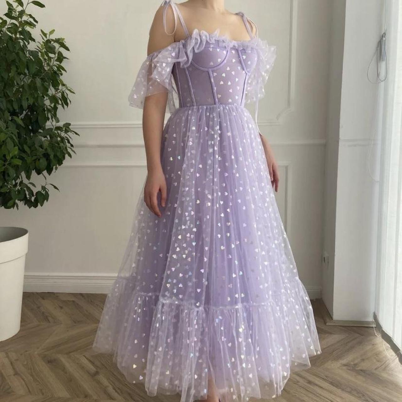 authentic teuta matoshi “lavender hearty dress,”... - Depop