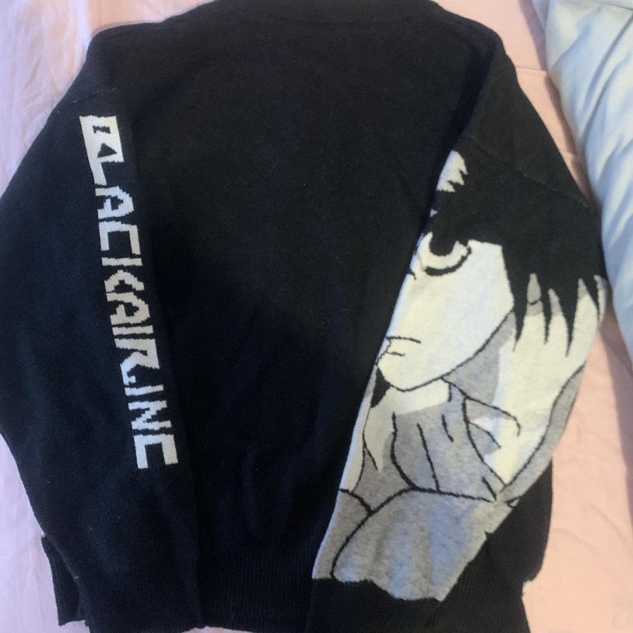 Women's Black and White Jumper | Depop