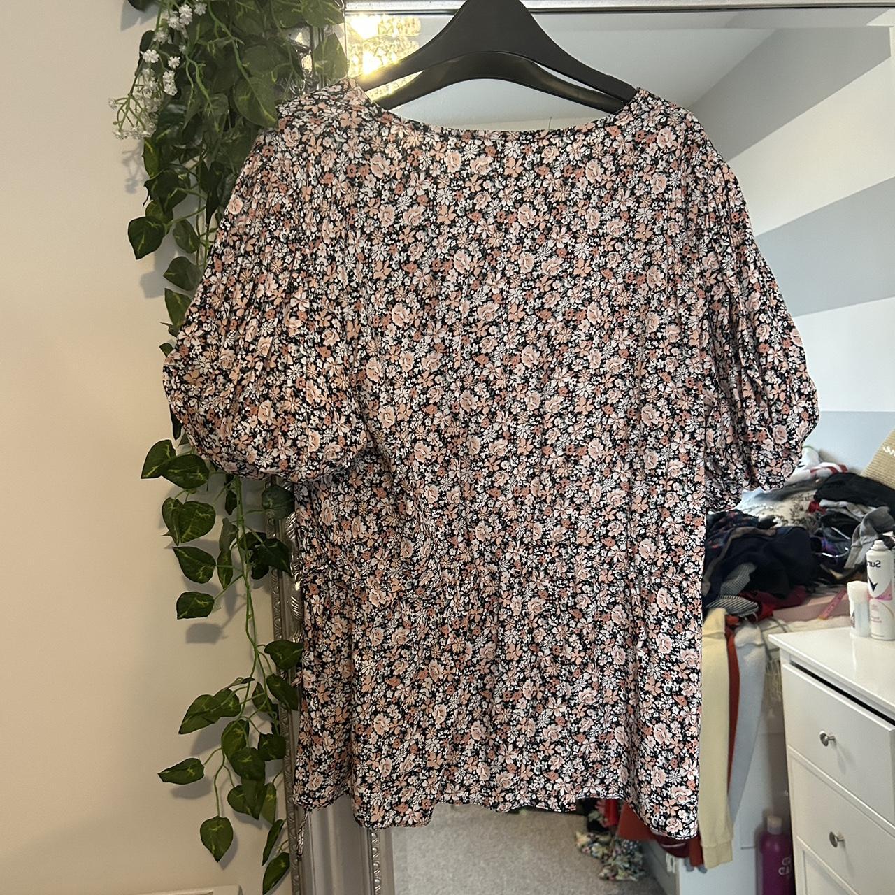 Primark Floral Wrap Blouse Size 16 It has been... - Depop