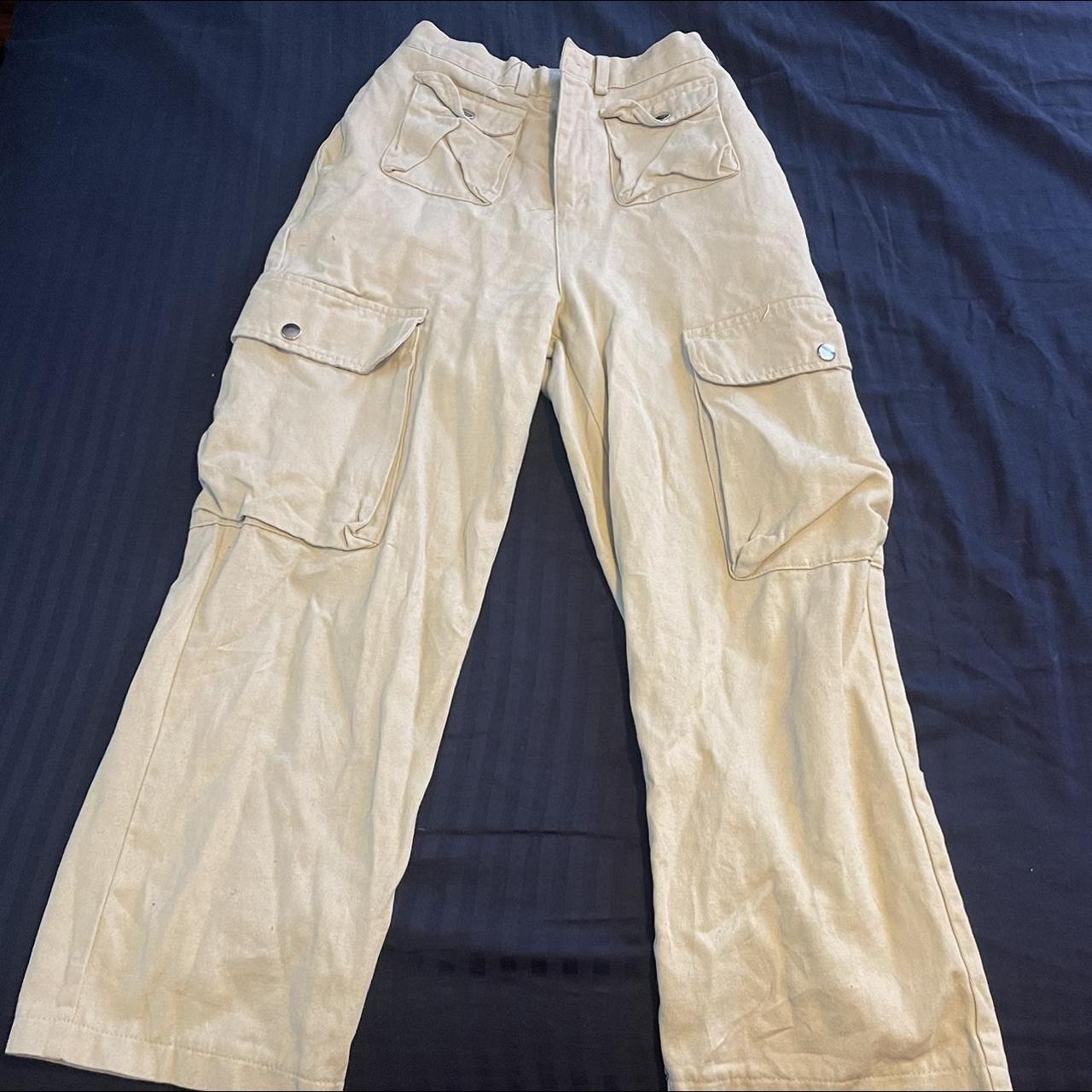 cargo pants! i love these alot, but theyre pretty... - Depop