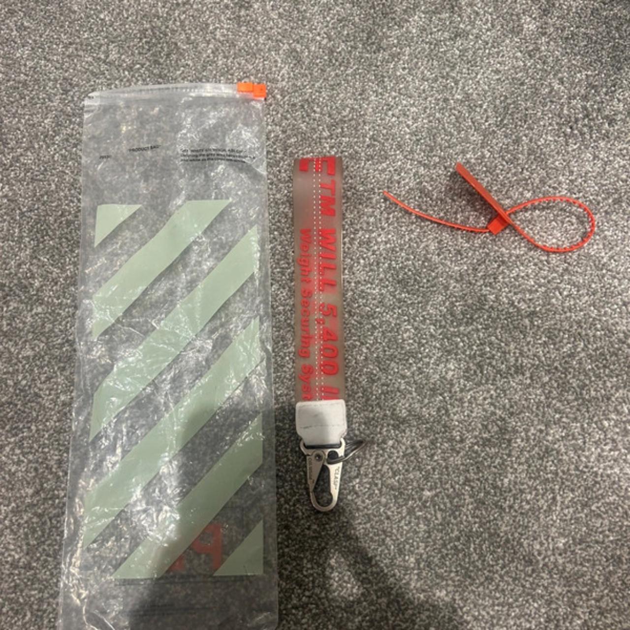Off White Keychain/Key ring Comes with bag Good... - Depop
