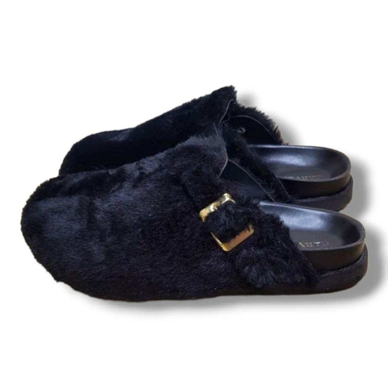 Carvela Berserk Faux Fur Mule Sliders Fluffy Luxury... - Depop
