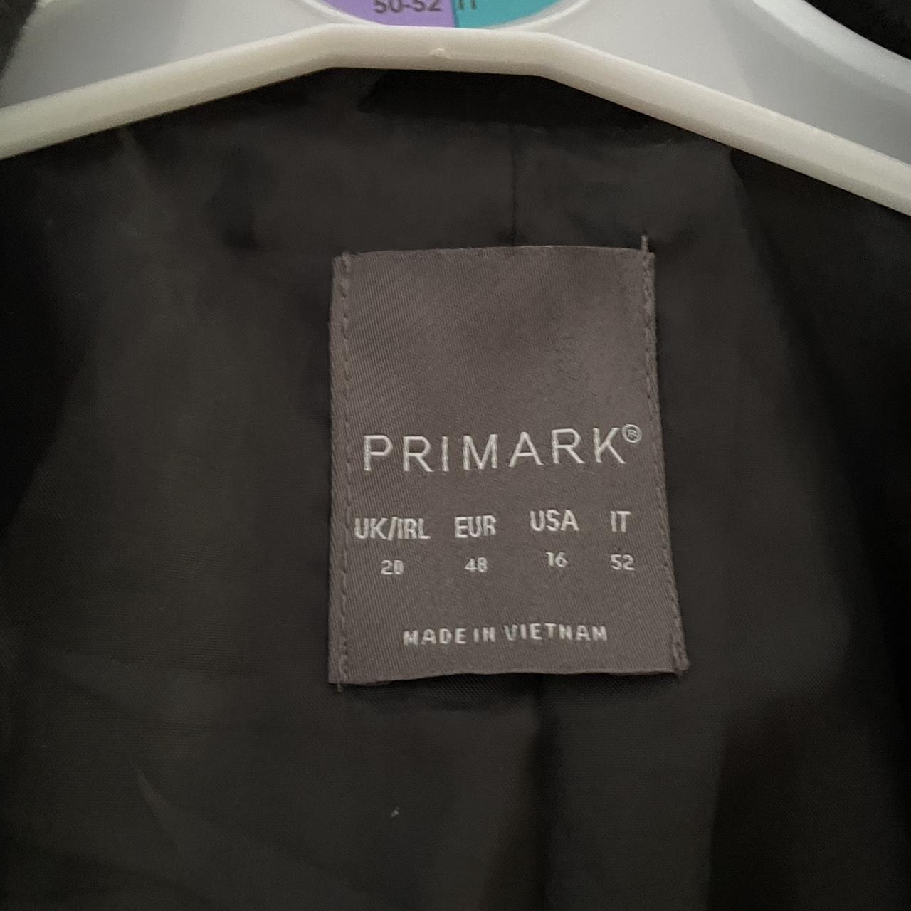 Black coat from primark, size 20. Worn once or... - Depop