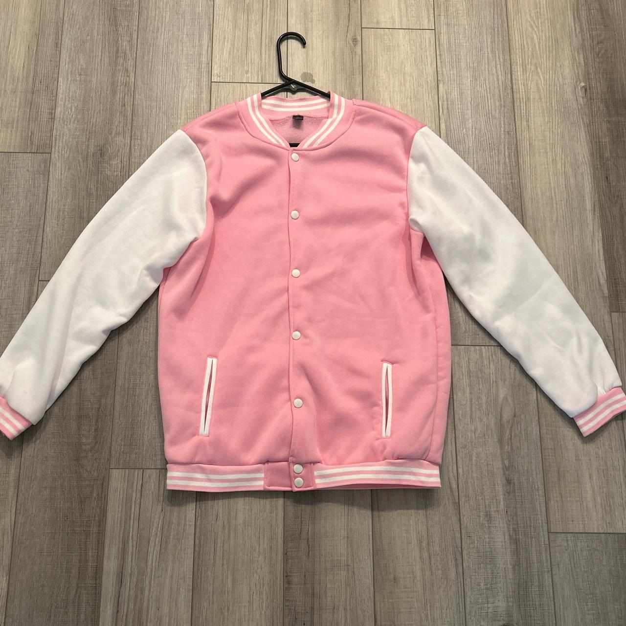 Men's White and Pink Jacket | Depop