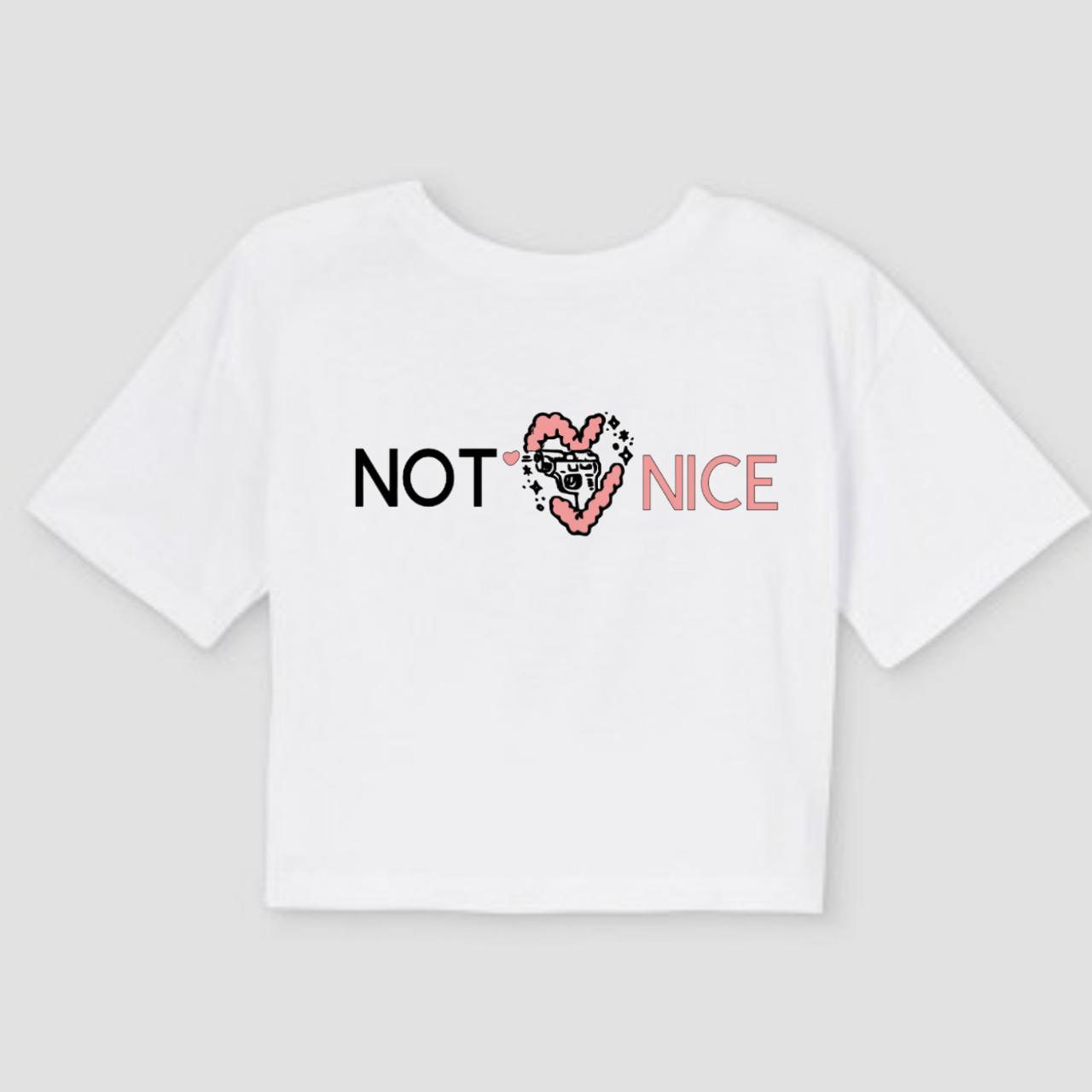 a not so nice crop top with a dangerously cute... - Depop