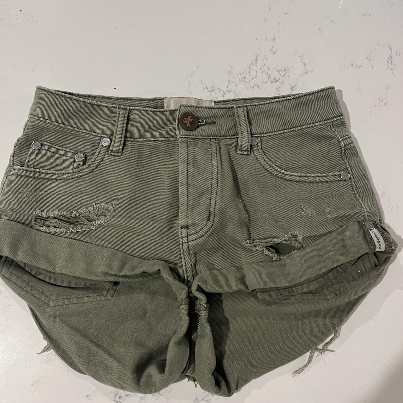 khaki one teaspoons size;22 selling :$45 very good... - Depop