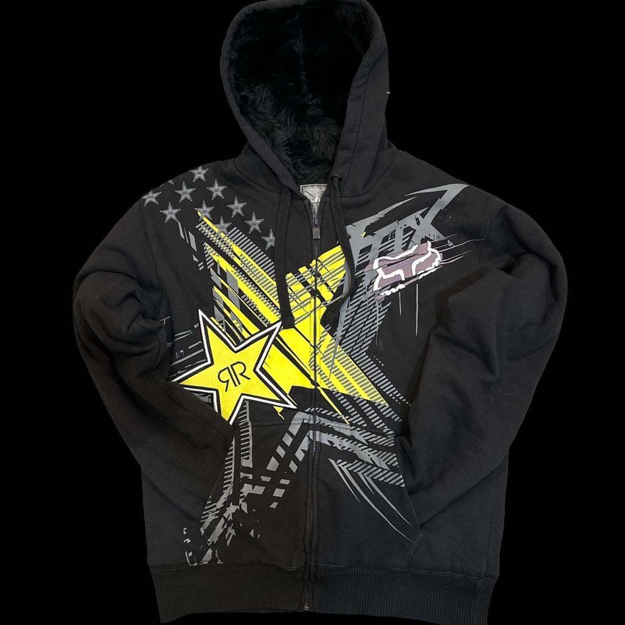 Fox Racing Rockstar energy Zip-up ⚡️ Cyber2k... - Depop