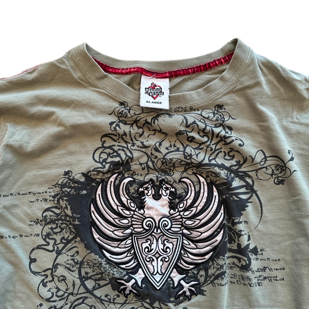 Affliction Tribal grunge angel wings long sleeve... - Depop