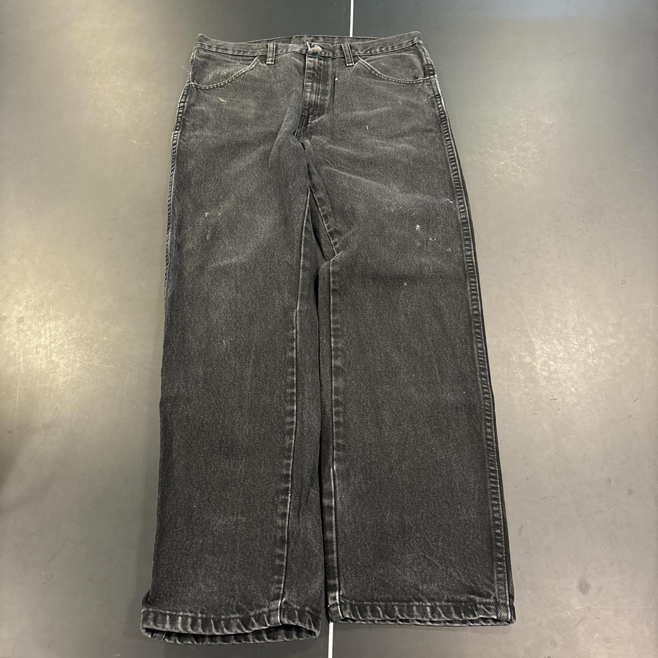 Black denim rustler pants Size 32x30 27 Inseem Leg... - Depop