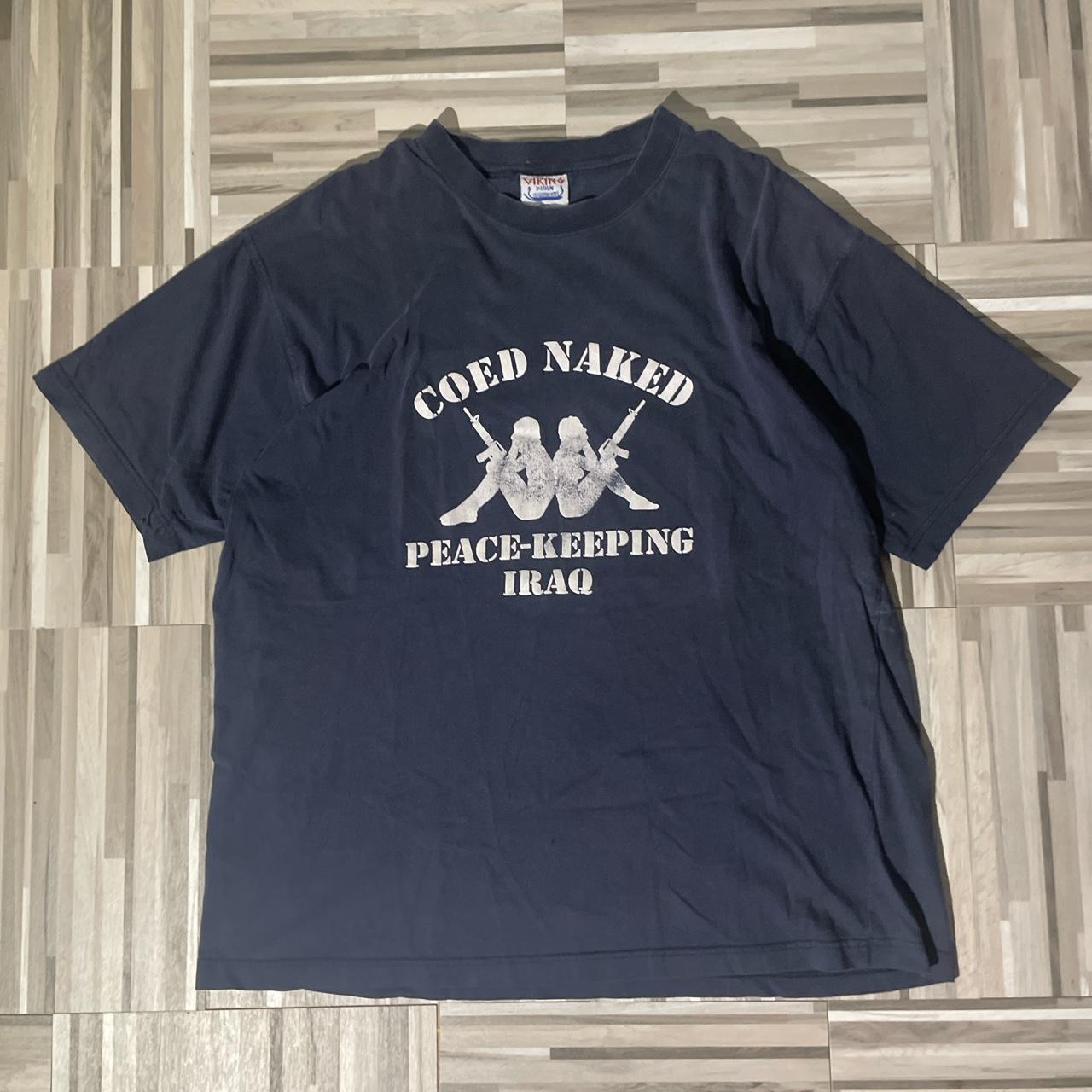 Vintage Humor Tee “coed Naked Peacekeeping Depop