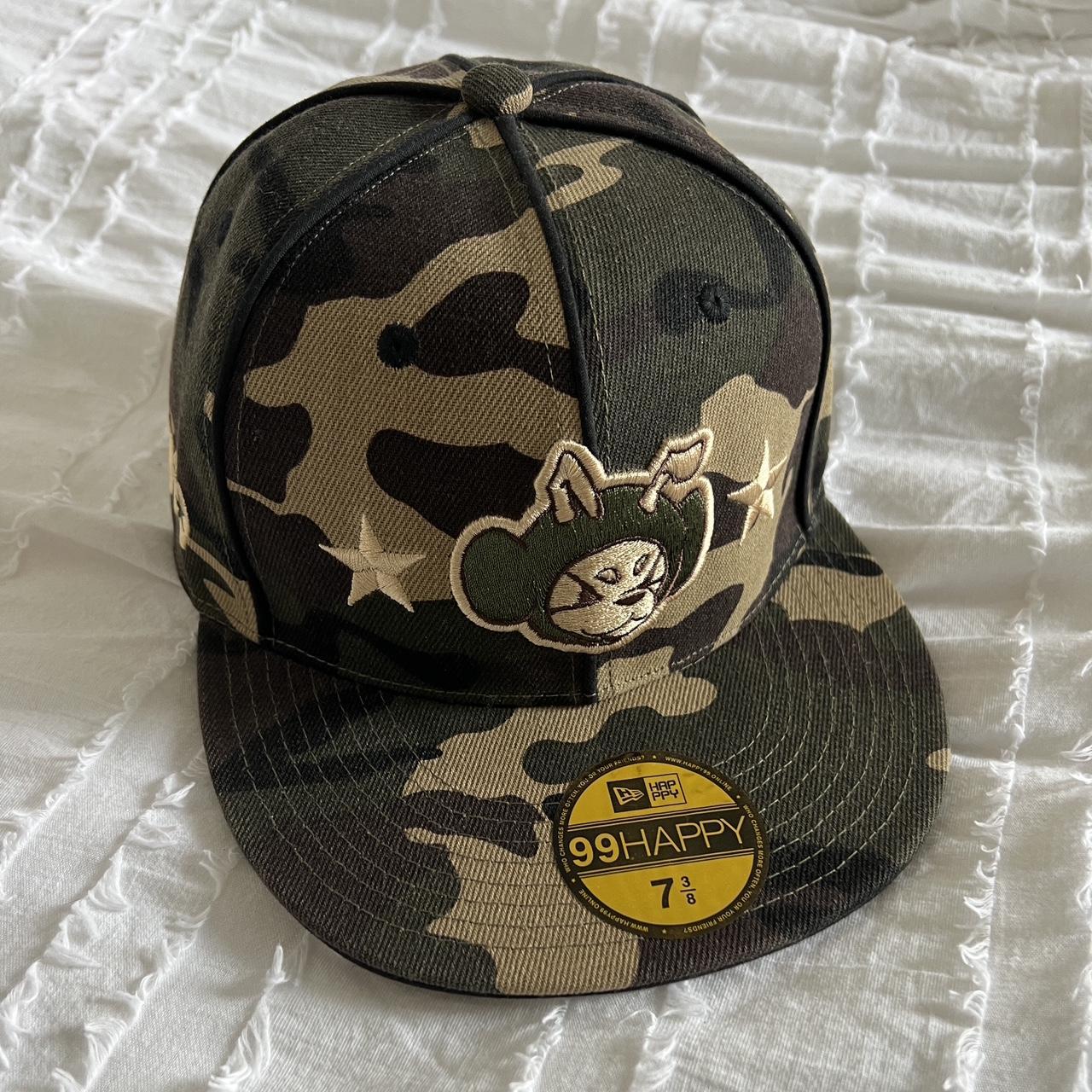 happy99 camo hat no longer sold in the size 7 3/8... - Depop