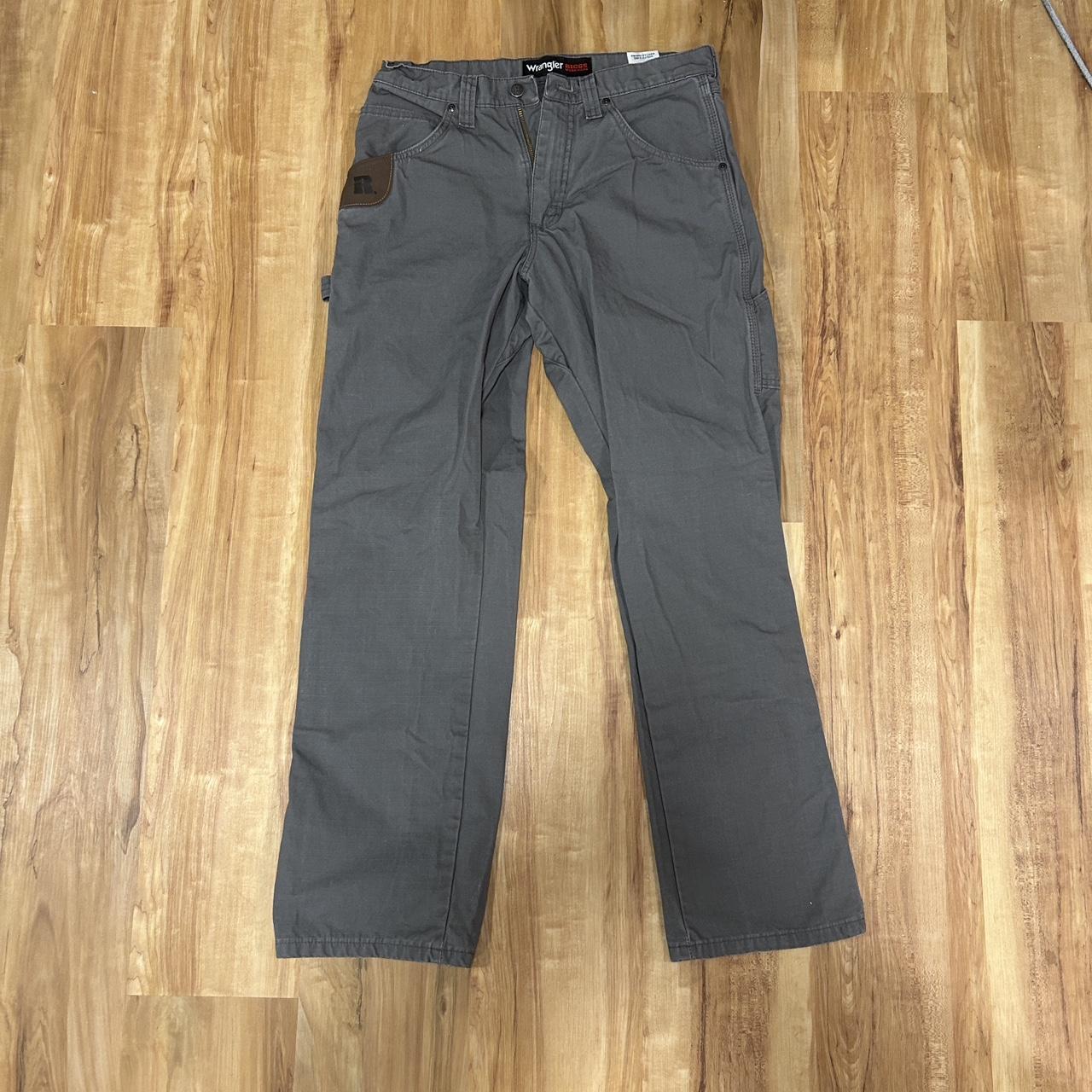 Vintage Wrangler Riggs Grey Cargos... - Depop