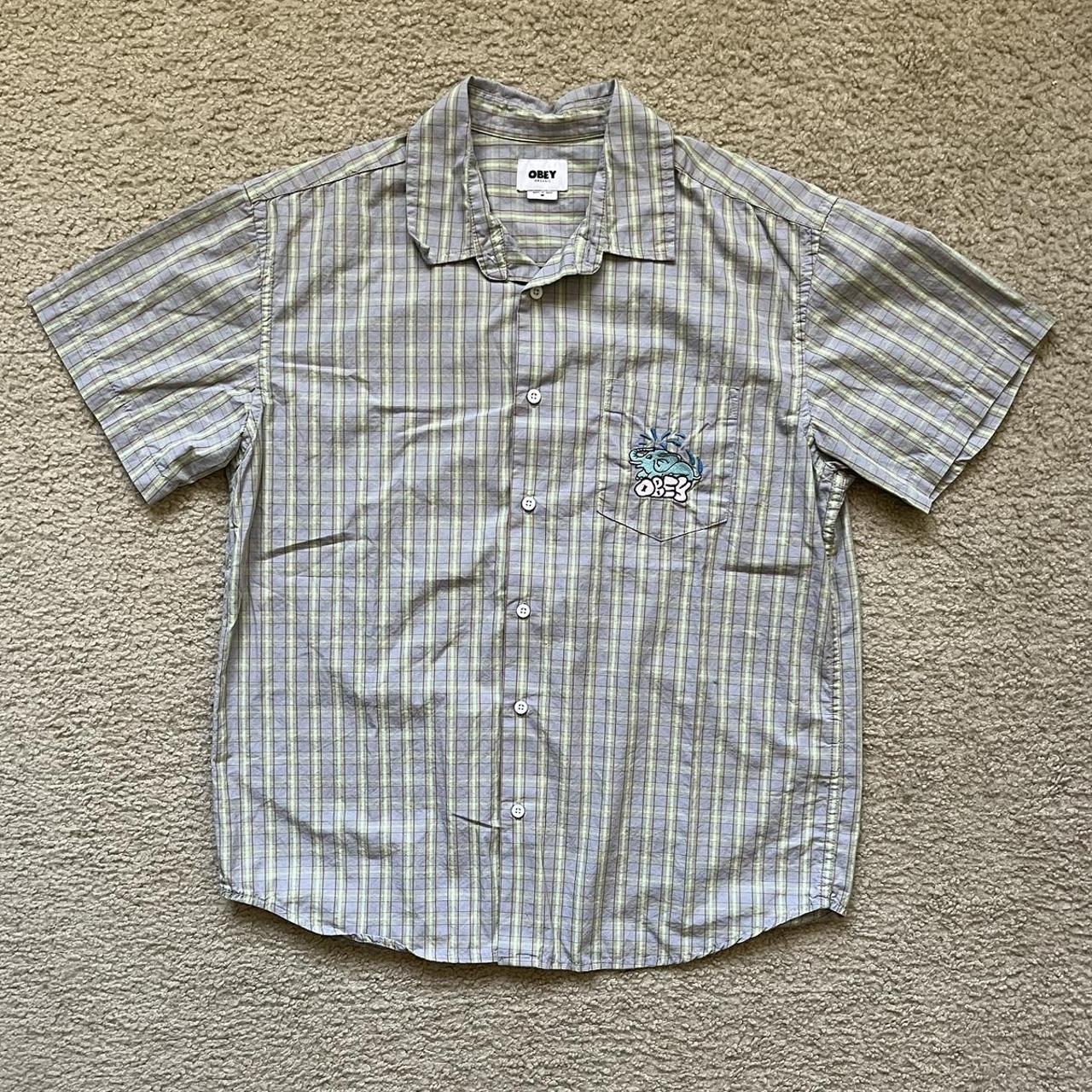 OBEY Gavin Woven Shirt Size: M Condition: 10/10 DM... - Depop