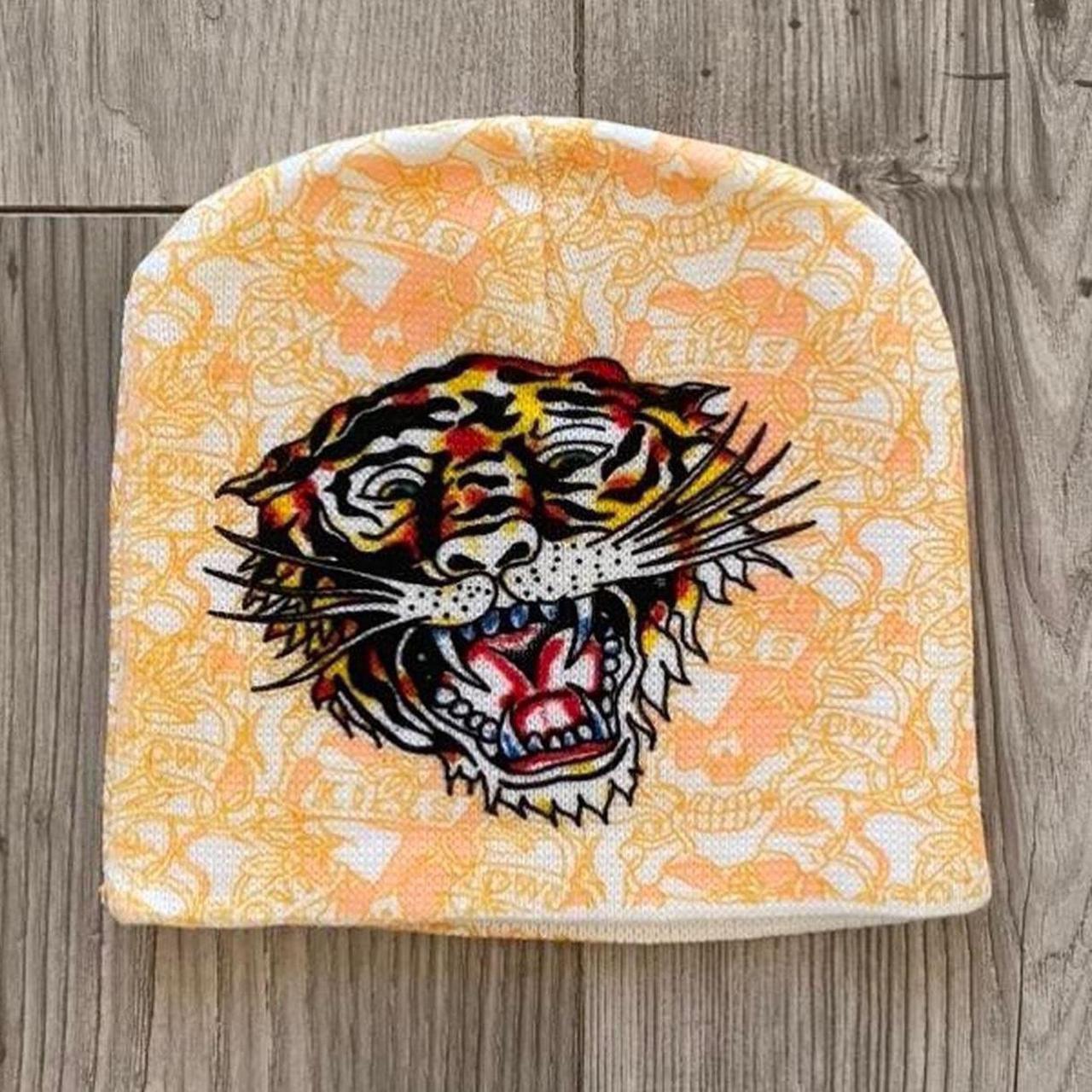 Tiger design winter beanie All over skull print One... - Depop