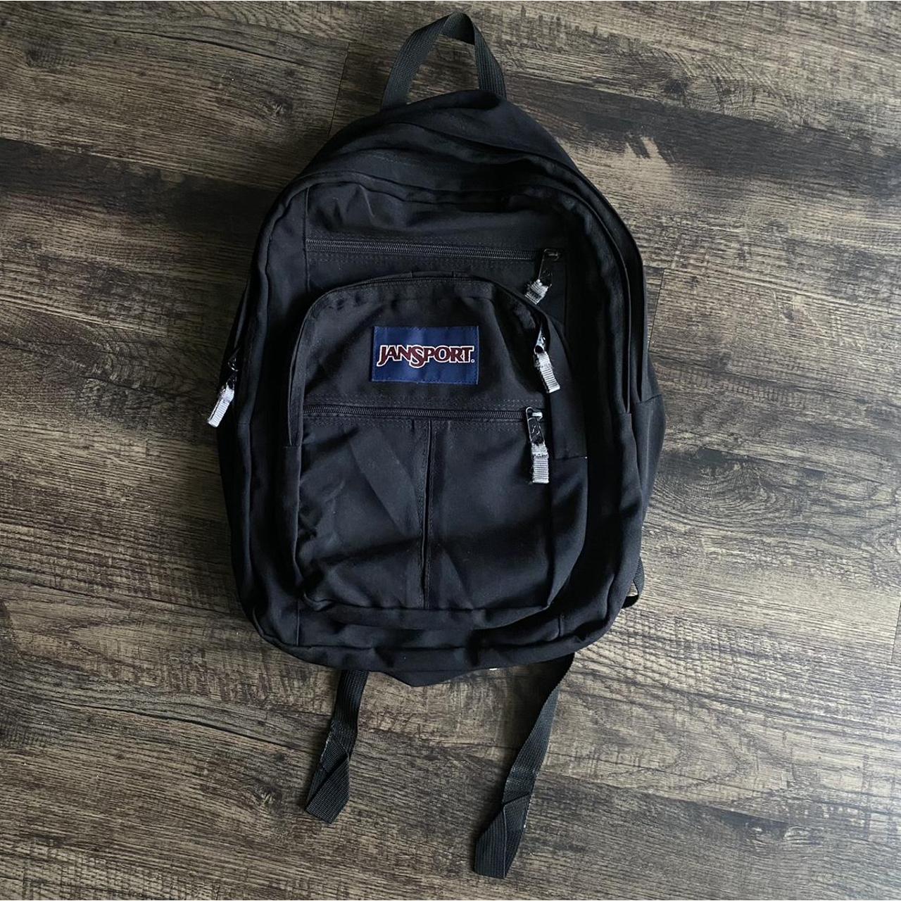 vintage black jansport backpack | comes with lots of... - Depop