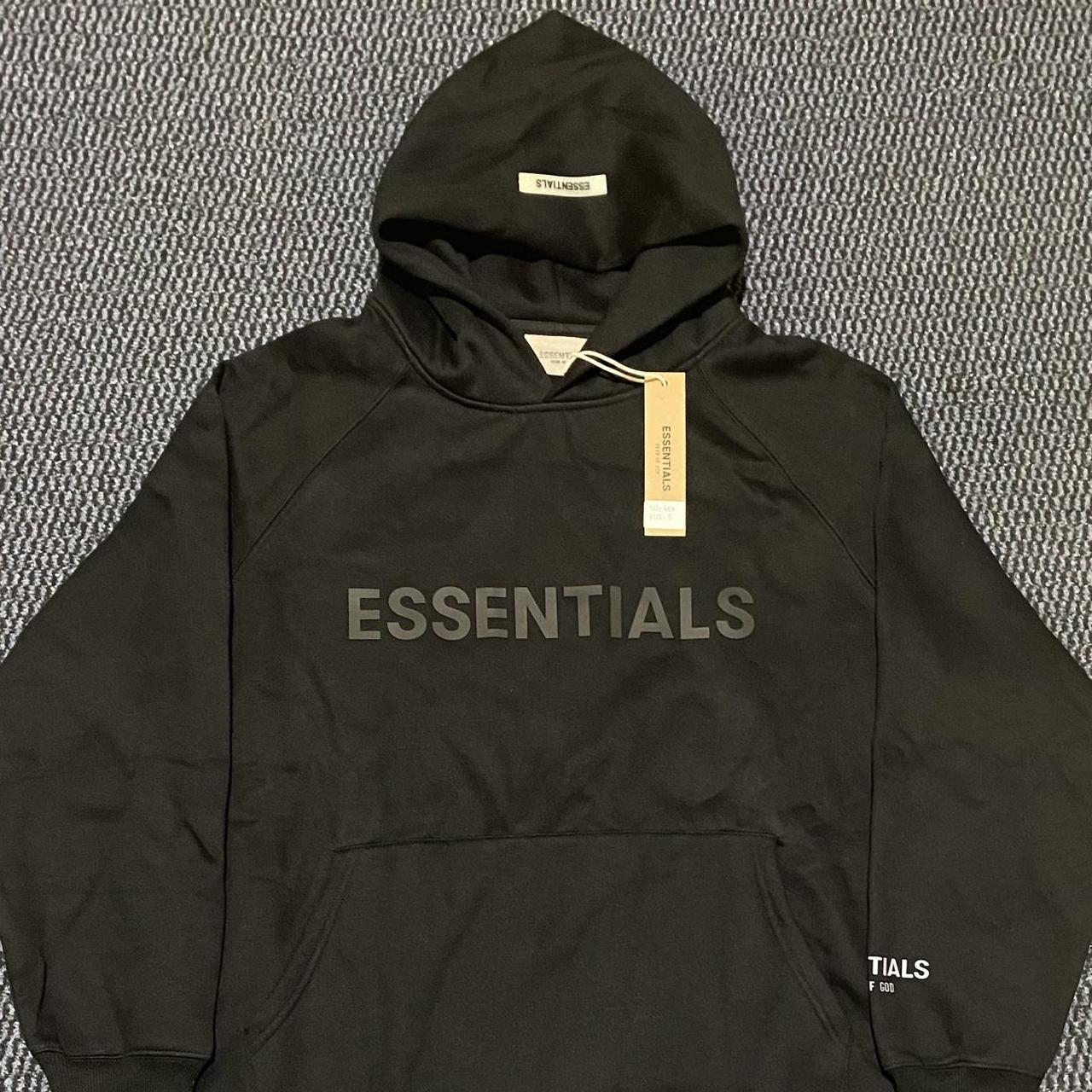 Black Essentials Hoodie Brand New Original Bag... - Depop