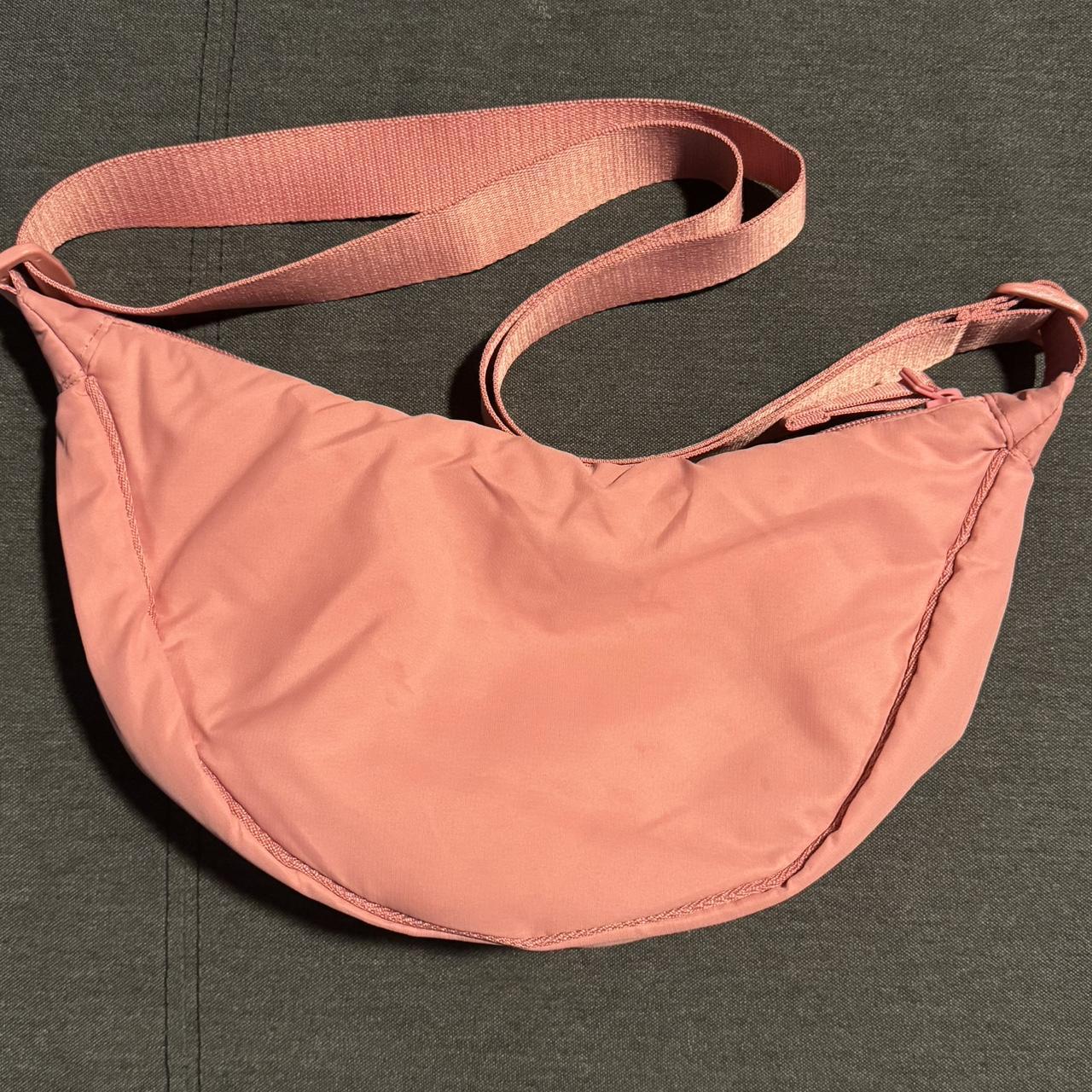 Uniqlo pink crescent moon shoulder bag. New only... - Depop