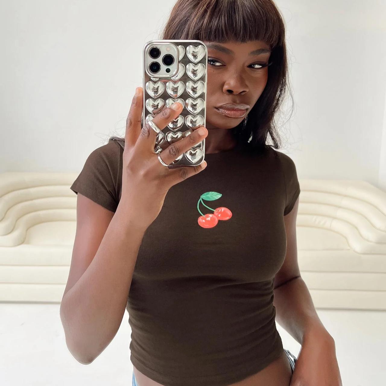 ARBOUR CHERRY TOP BROWN (Princess Polly) AU 8 - Depop