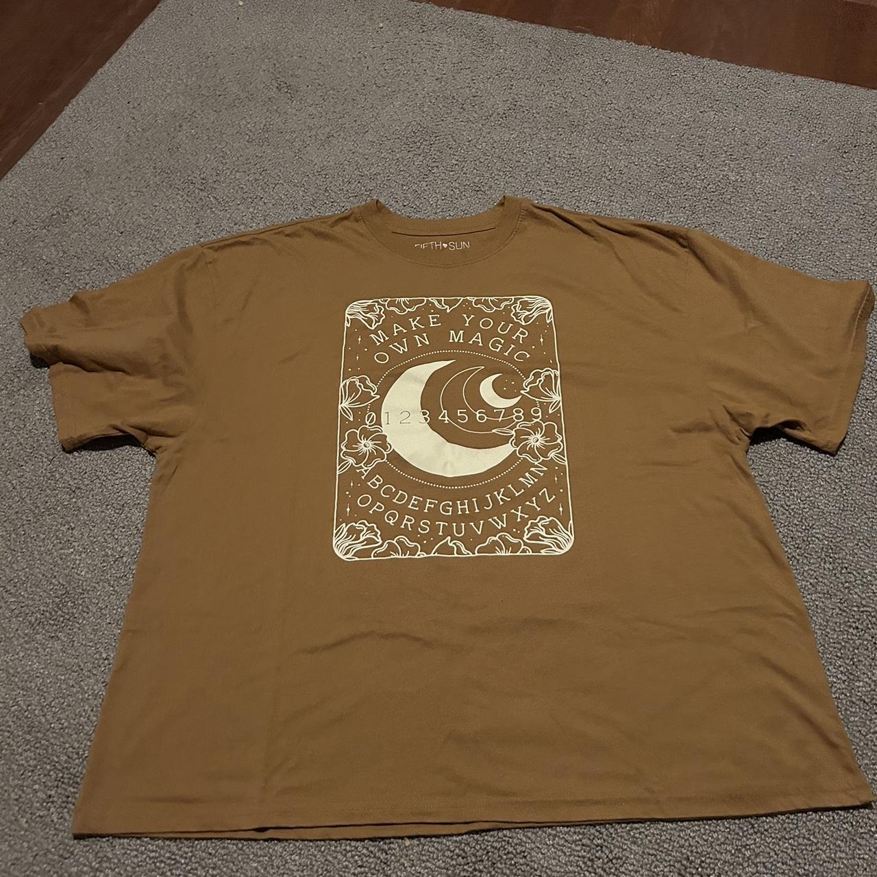 Dark yellow graphic tee. Never worn - Depop