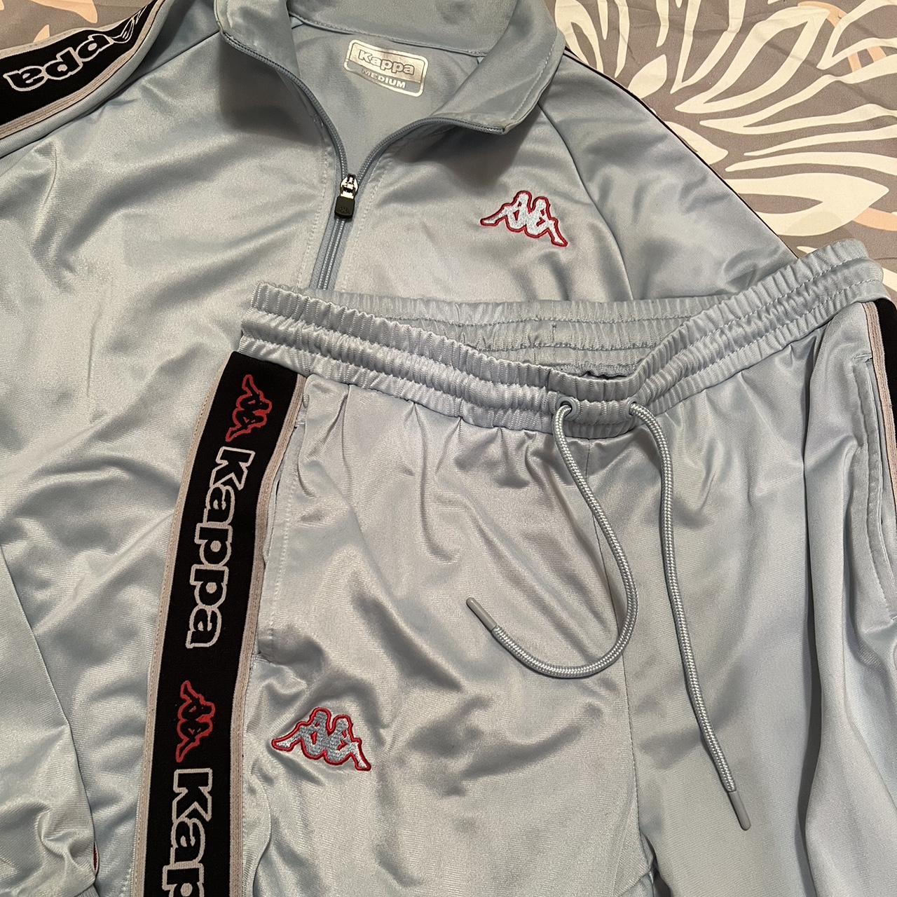 light blue kappa sweatsuit -size medium unisex -cute... - Depop