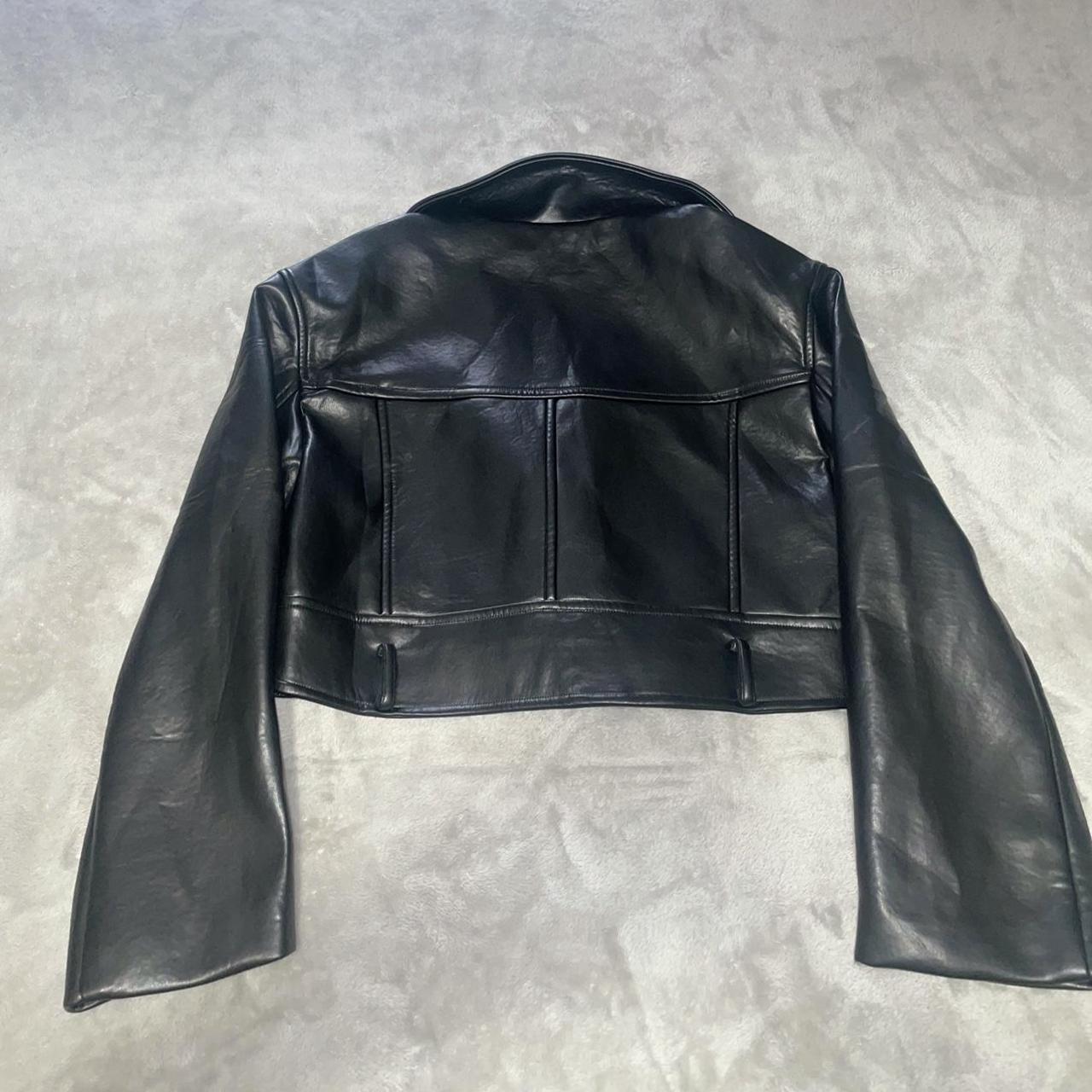Lioness Oversized Moto Vegan Leather Jacket Size Depop