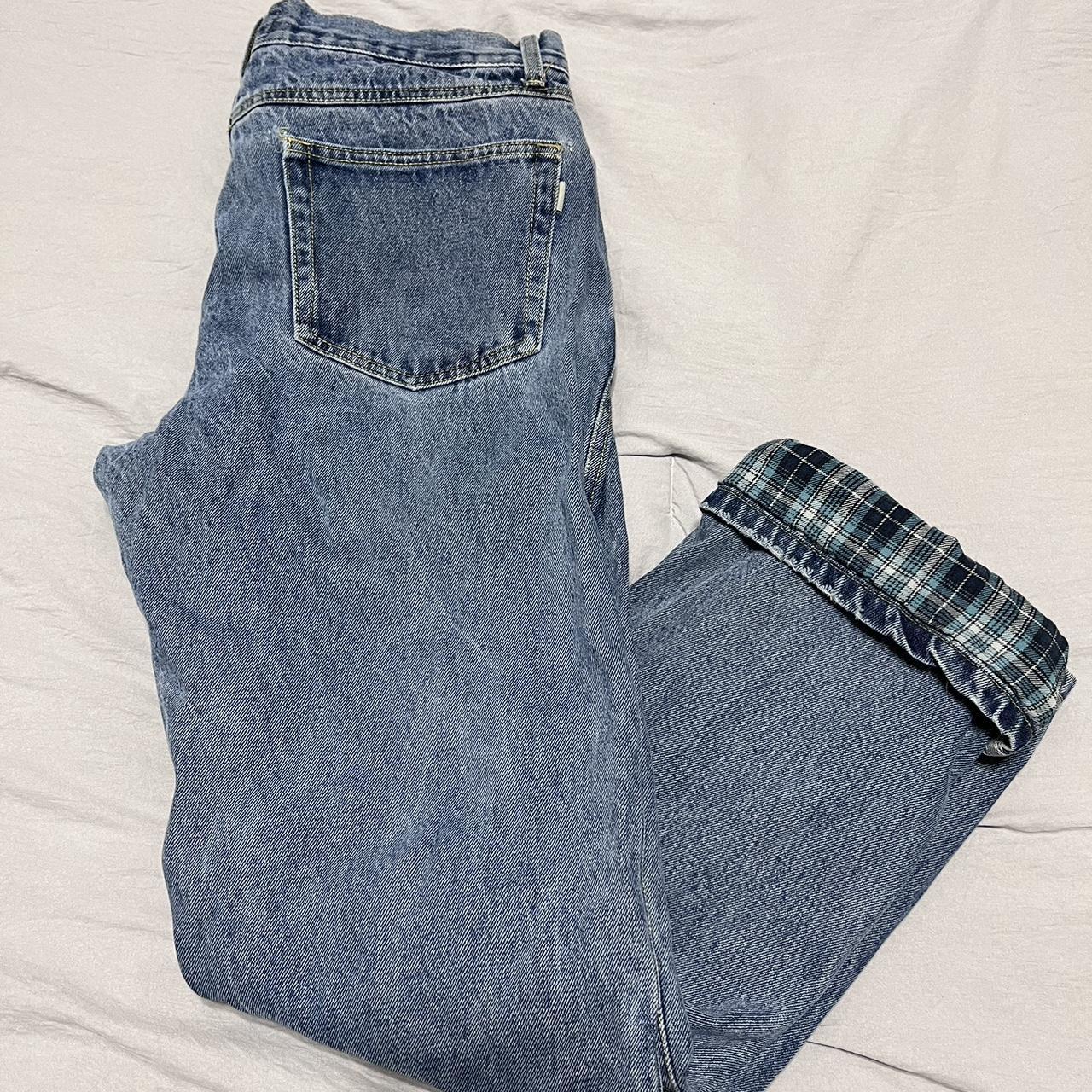 Redhead flannel lined jeans Size: 32x32 Super good... - Depop