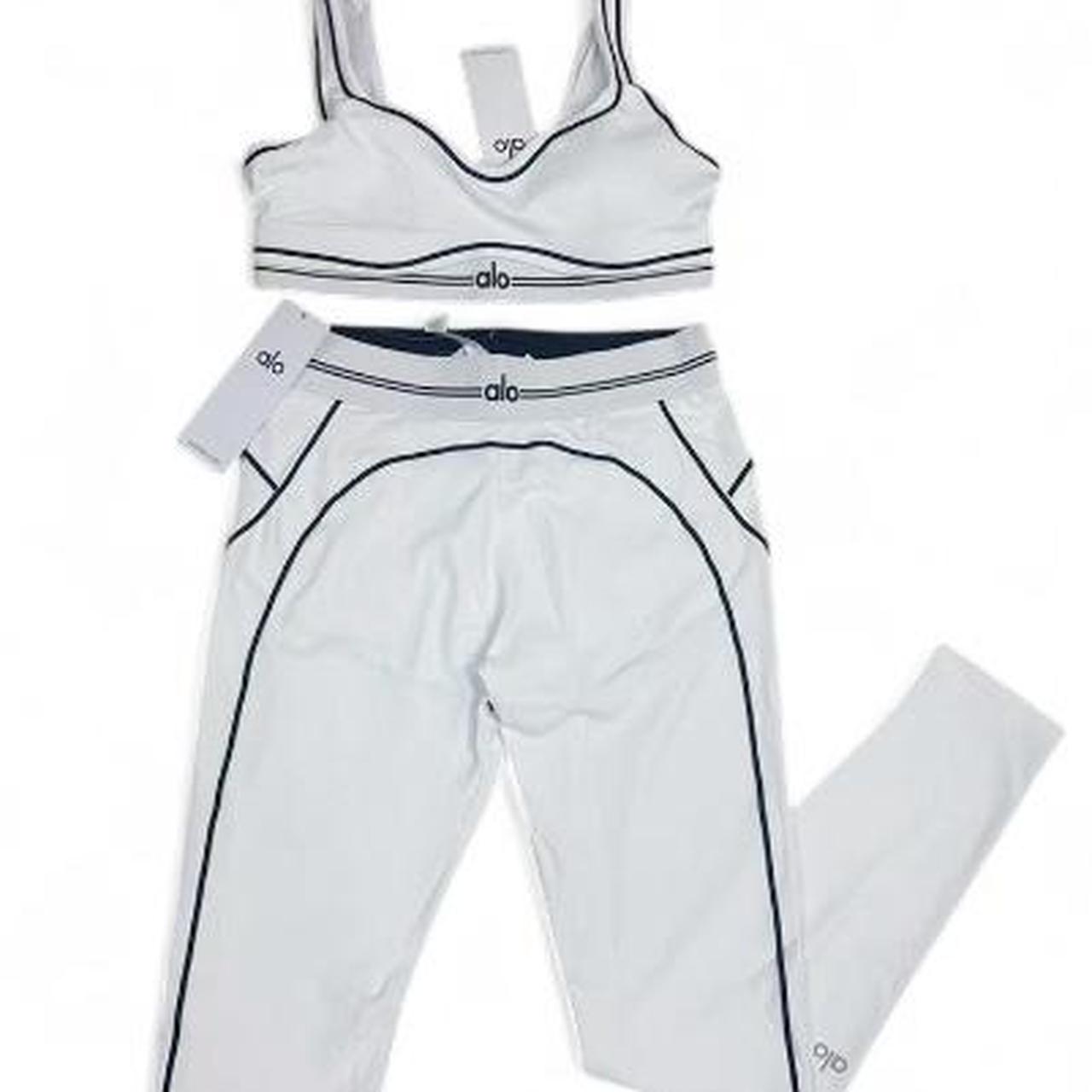 White Alo Yoga sportswear set #yogawear The... | Depop