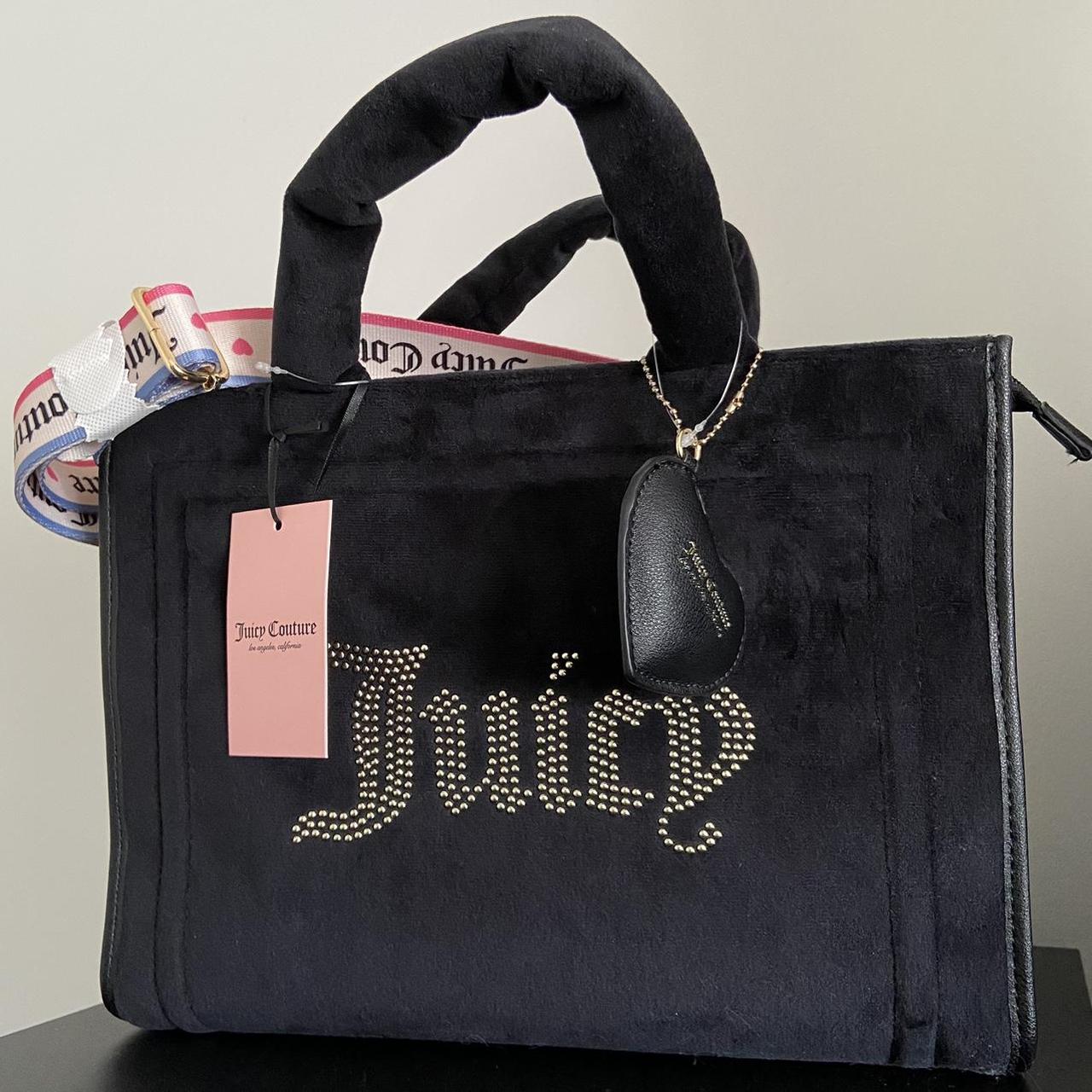 Juicy Couture Black Velvet Tote Bag 💖super cute and... - Depop